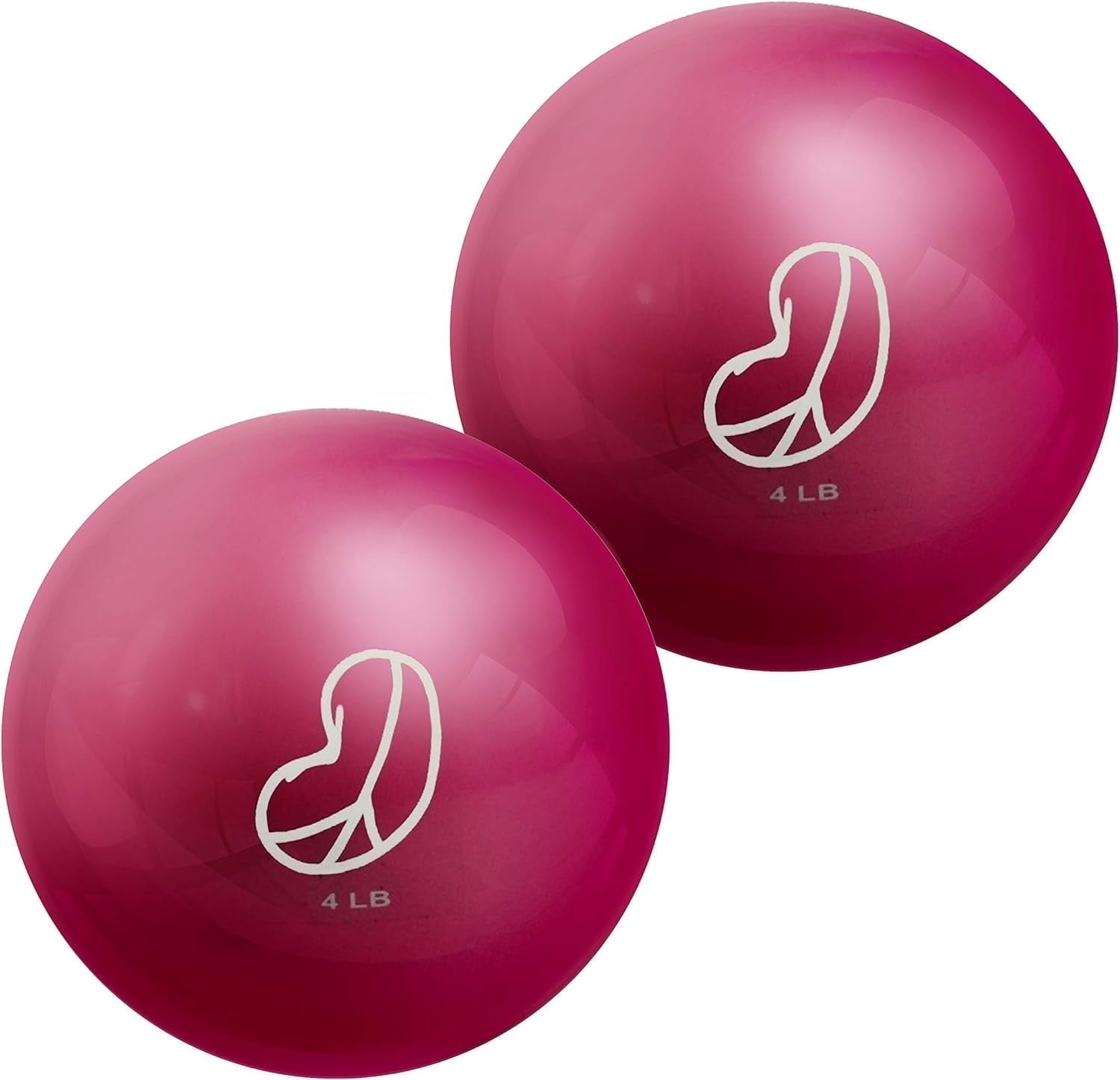 Bean Products 4 lb Eco-Friendly Vinyl Weighted Balls for Fitness, Yoga ...