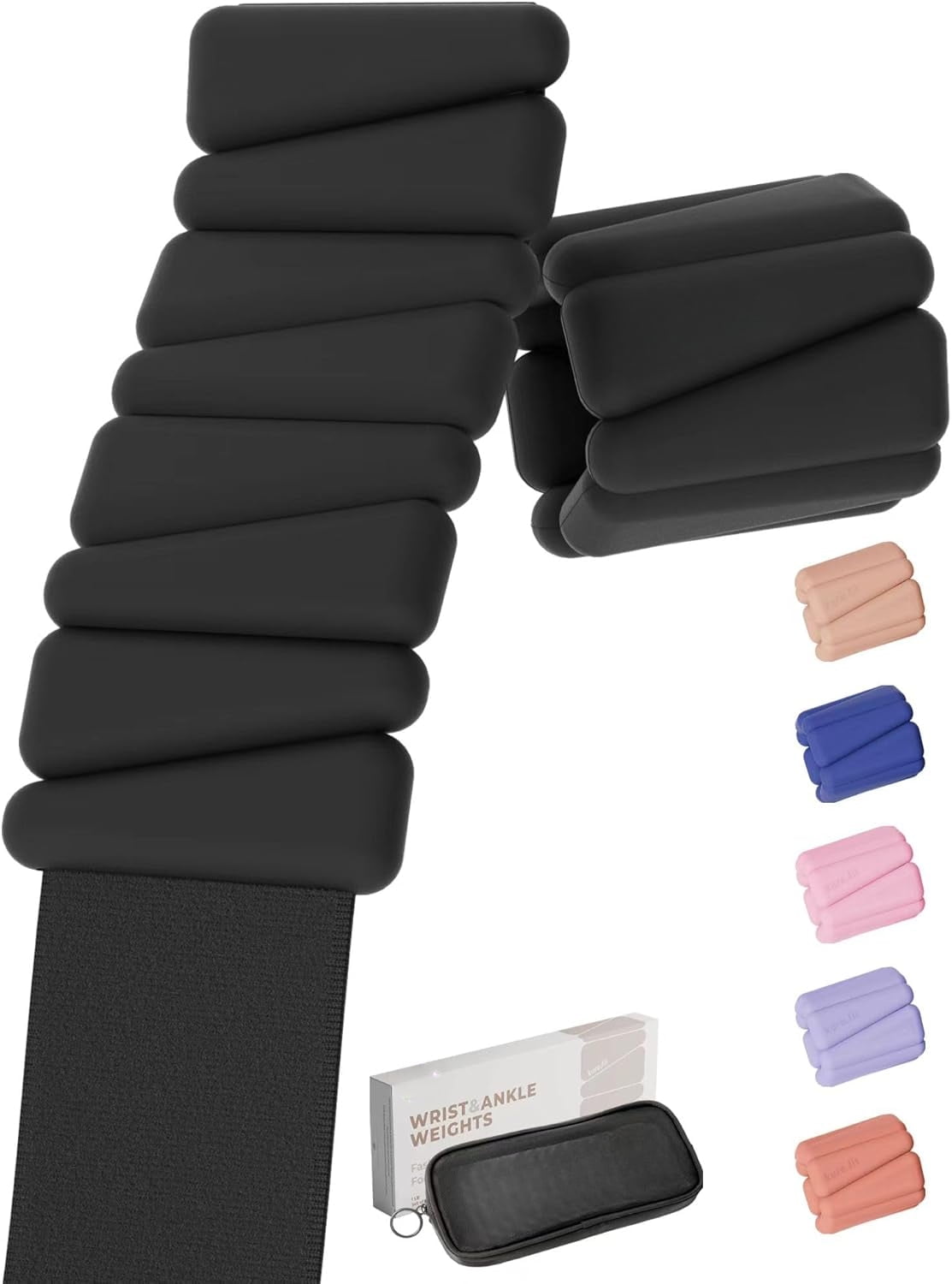 Weighted Bangles | Adjustable Wrist and Ankle Weights for Women 1LB Each (Set of 2) | Ankle ...