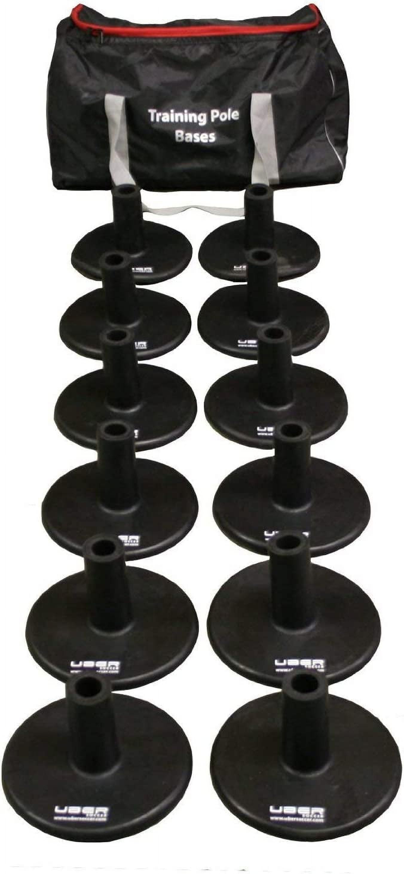 Weighted Bases for Agility Poles Training Set - Rubber - Set of 12 ...