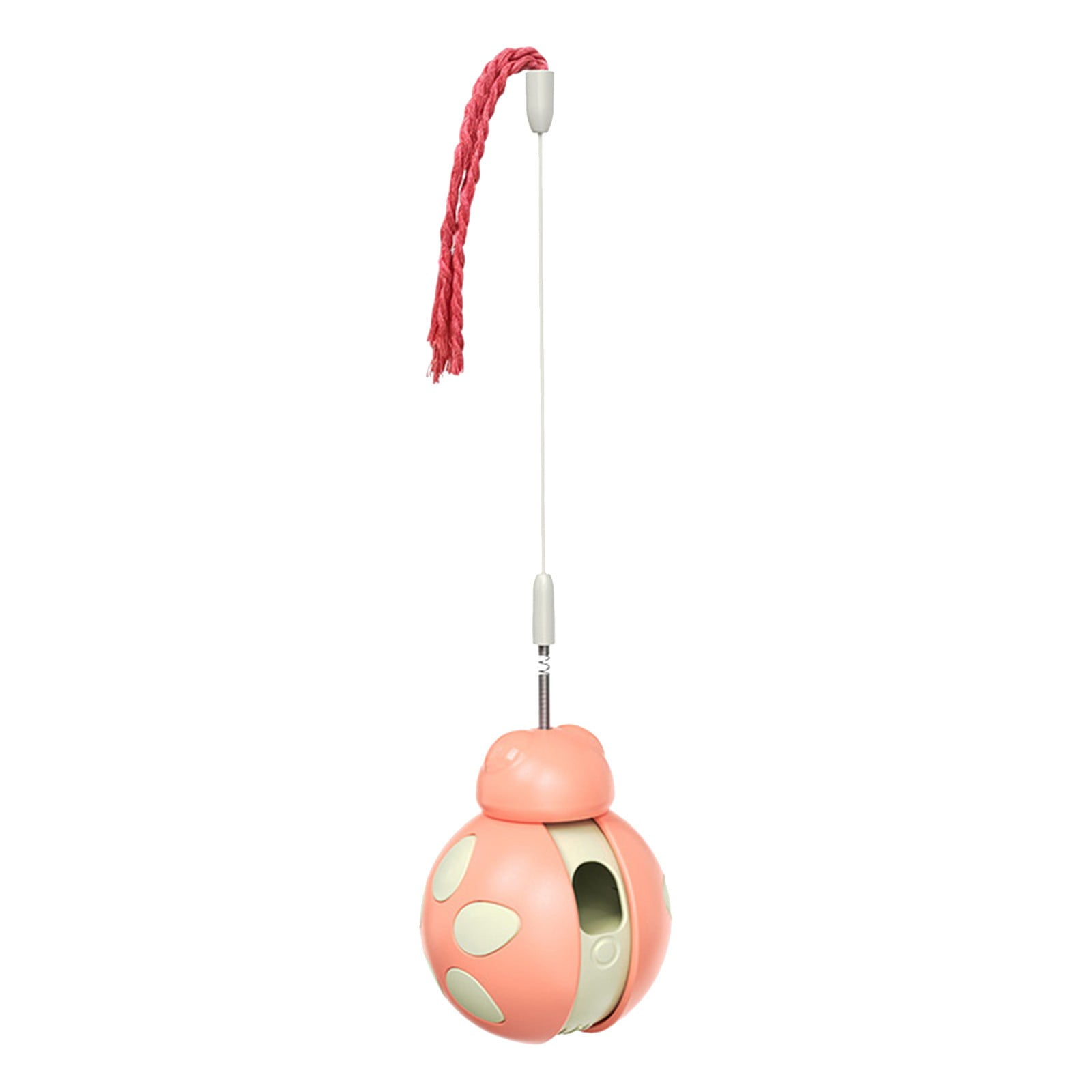 Weighted Beetle Cat Puzzle Toy, Interactive Treat Dispenser with Teaser ...