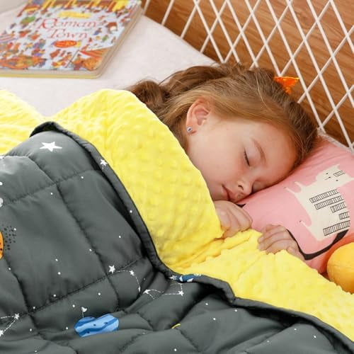 Weighted Blanket 3 lbs, Ultra Cozy Minky Weighted Blankets with Cartoon ...