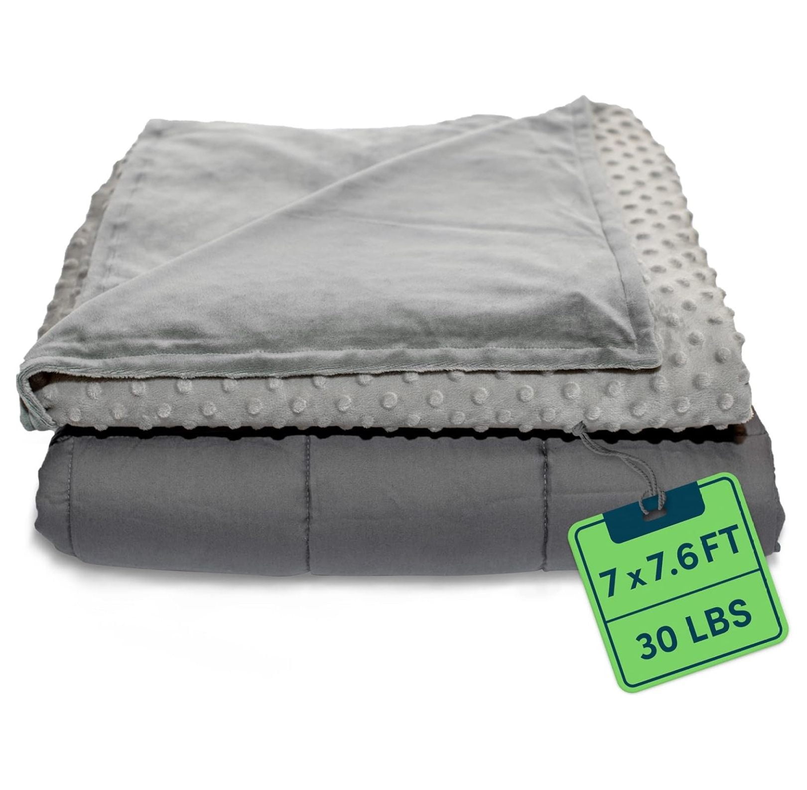 Weighted Blanket for Adults 30 LB King Size Heavy Blanket for Cooling Heating 100 Cotton Big Blanket w Glass Beads Machine Washable Blankets 86 x92