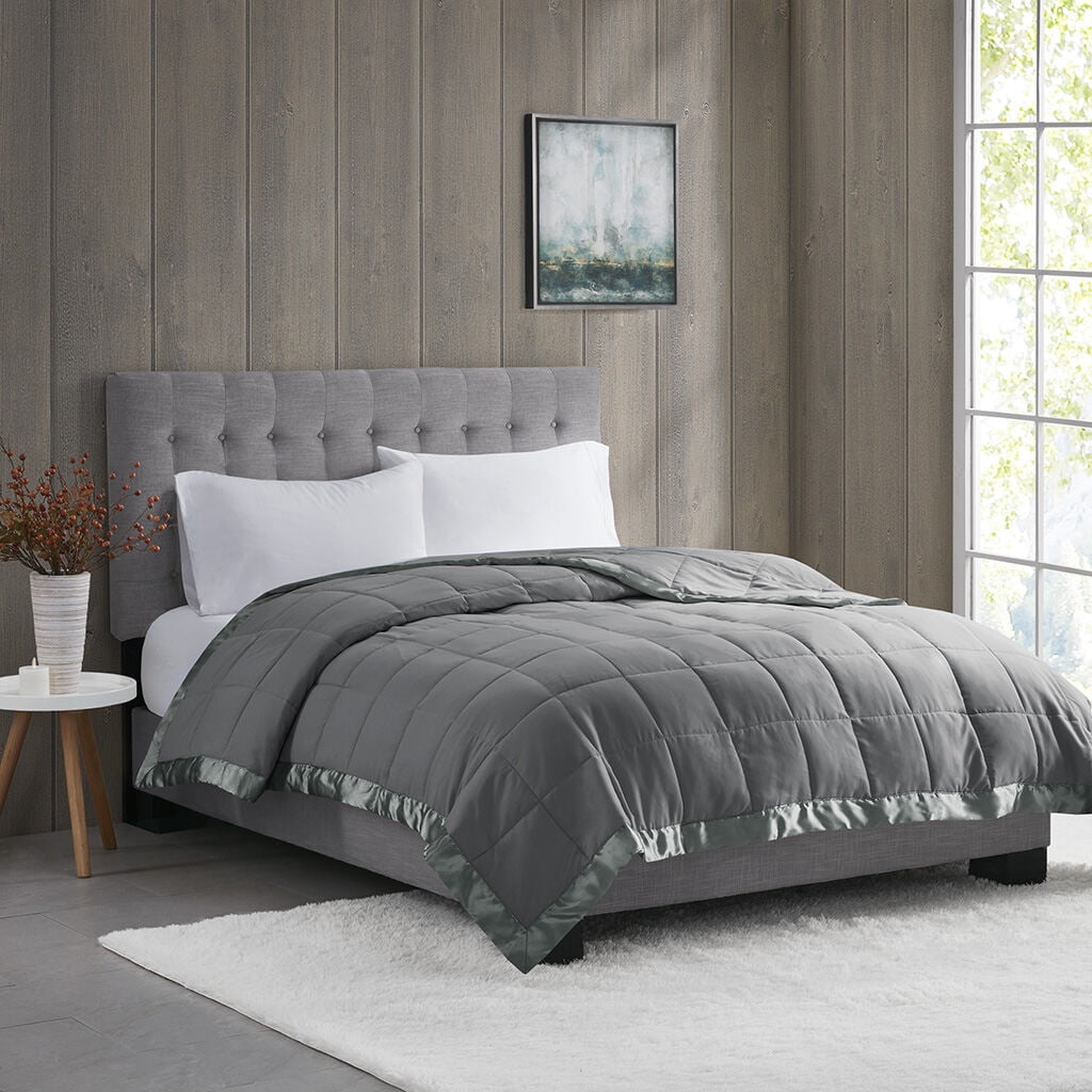 Weighted Blanket Lightweight Down Alternative Blanket with Satin Trim ...