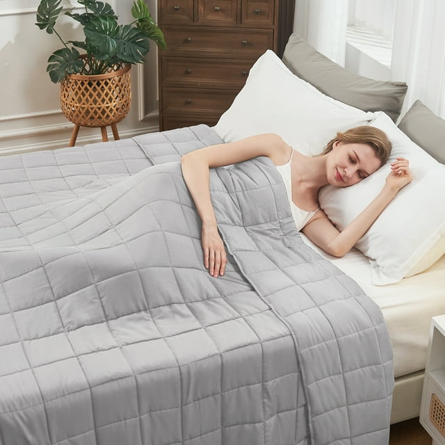 "Weighted Cooling Cotton Blanket for Adults - Queen Size (60""x80 ...