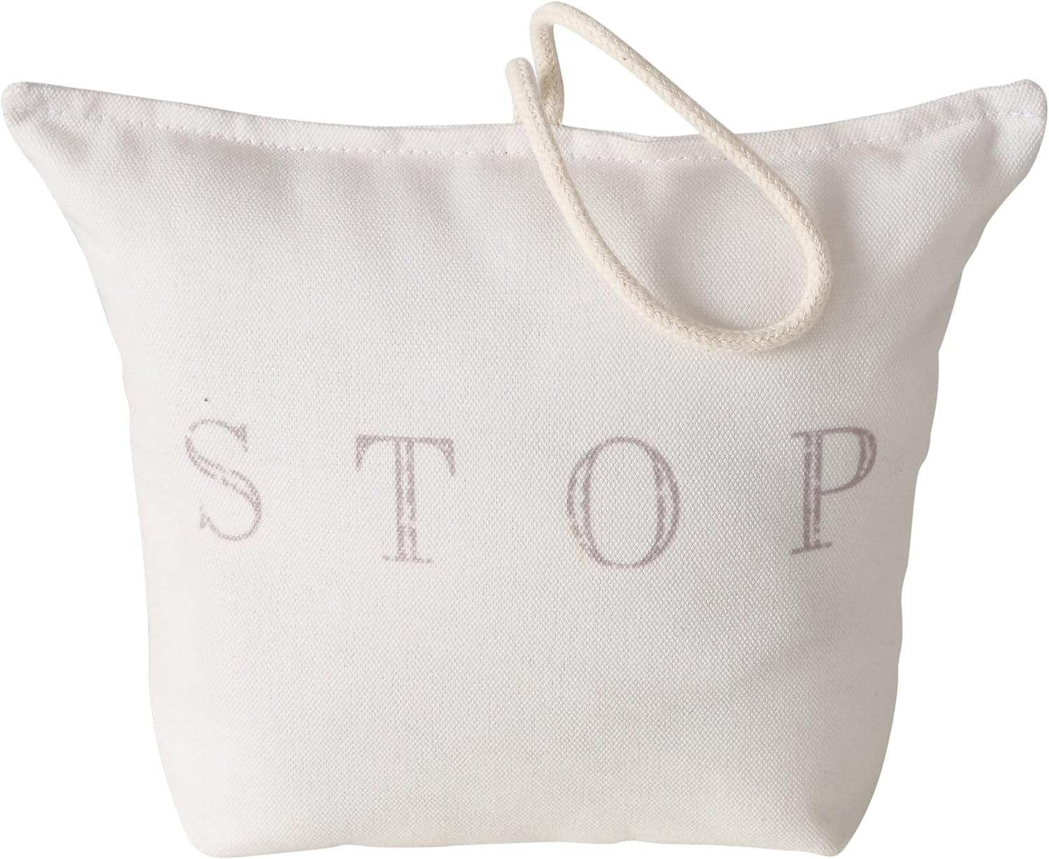 Weighted Door Stop, White, Polyester and Sand Filler, Loop Handle, 9 L ...