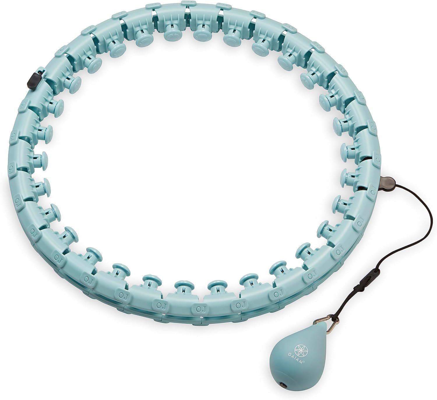 Weighted Fitness Hoop with 1lb Ball, Dynamic Home Workout to Target Abs ...