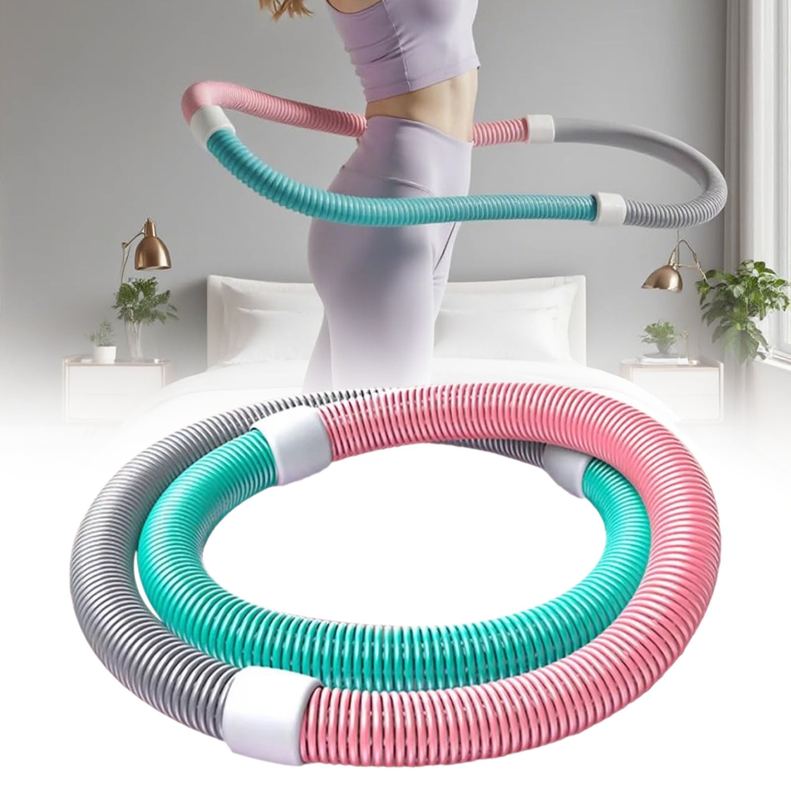 Weighted Hula Hoop for Adults - 2025 New Foldable Soft Spring Fitness ...