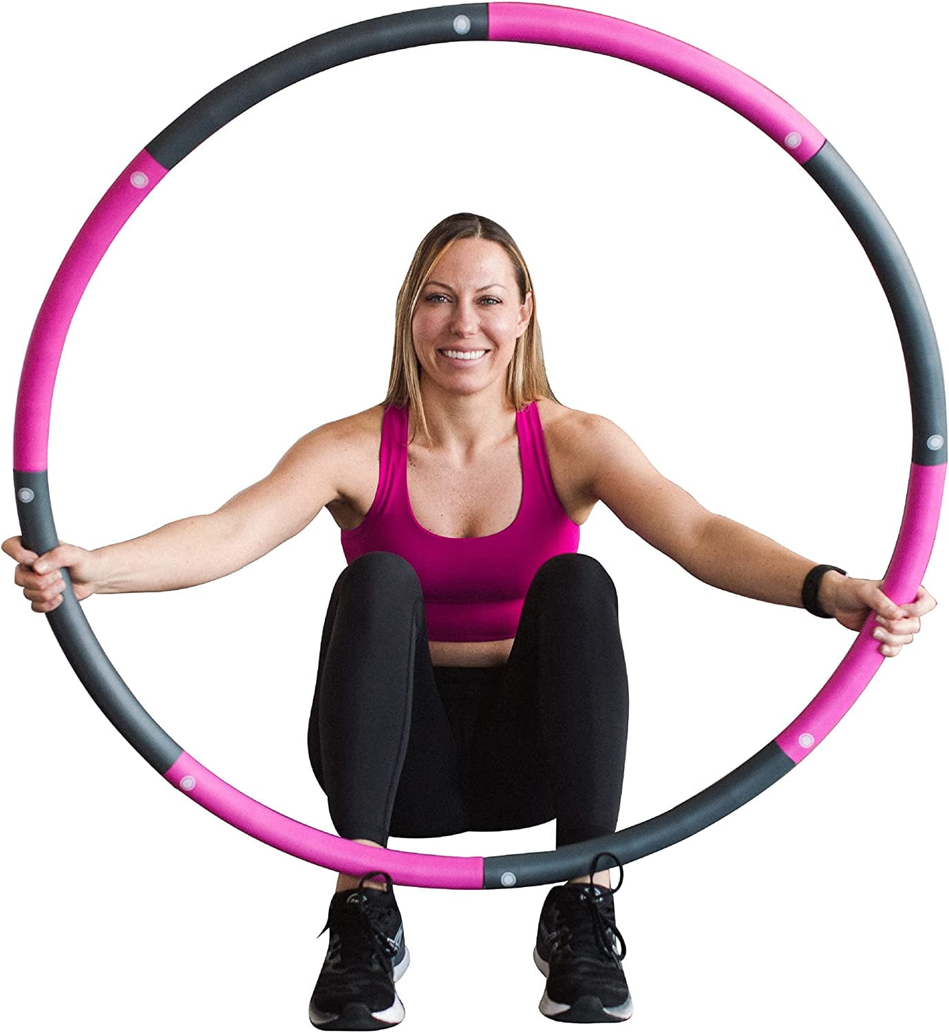 Weighted Hula Hoop for Adults - Fat Burning, Adjustable Soft Fitness ...