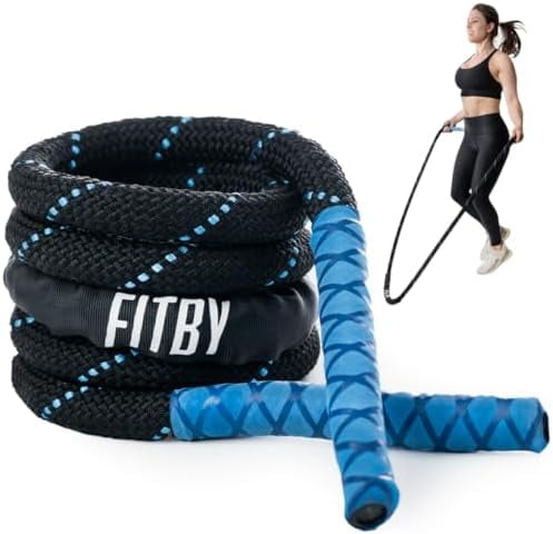 Weighted Jump Rope - 2.9lbs, 9.9 Feet Long Jump Ropes for Fitness, Home ...