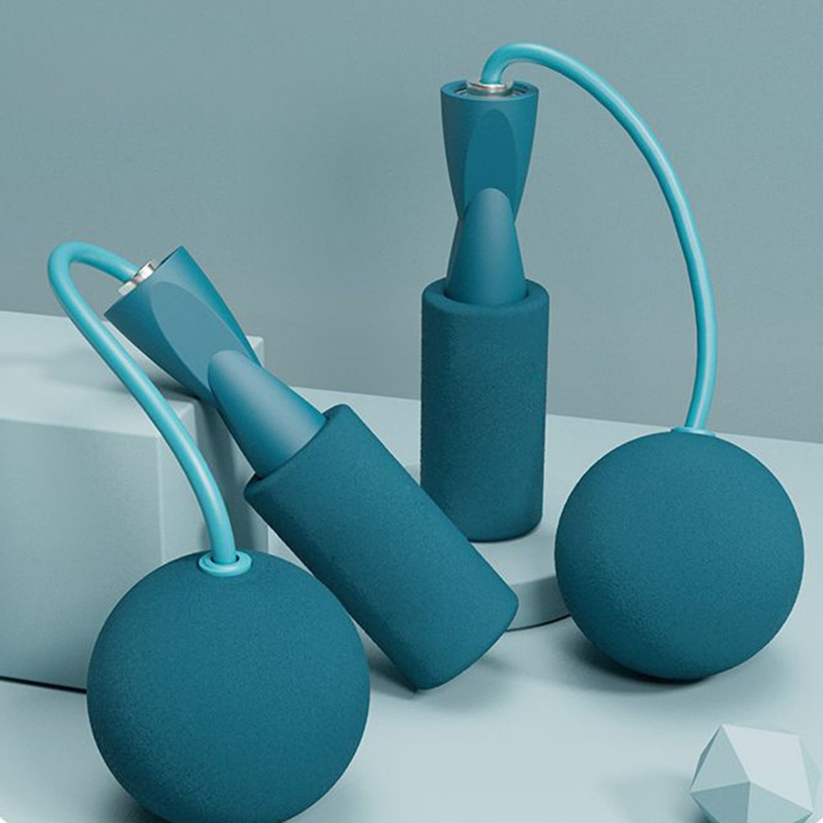 Weighted Jump Rope Handles with Adjustable Balls for Indoor Fitness and ...