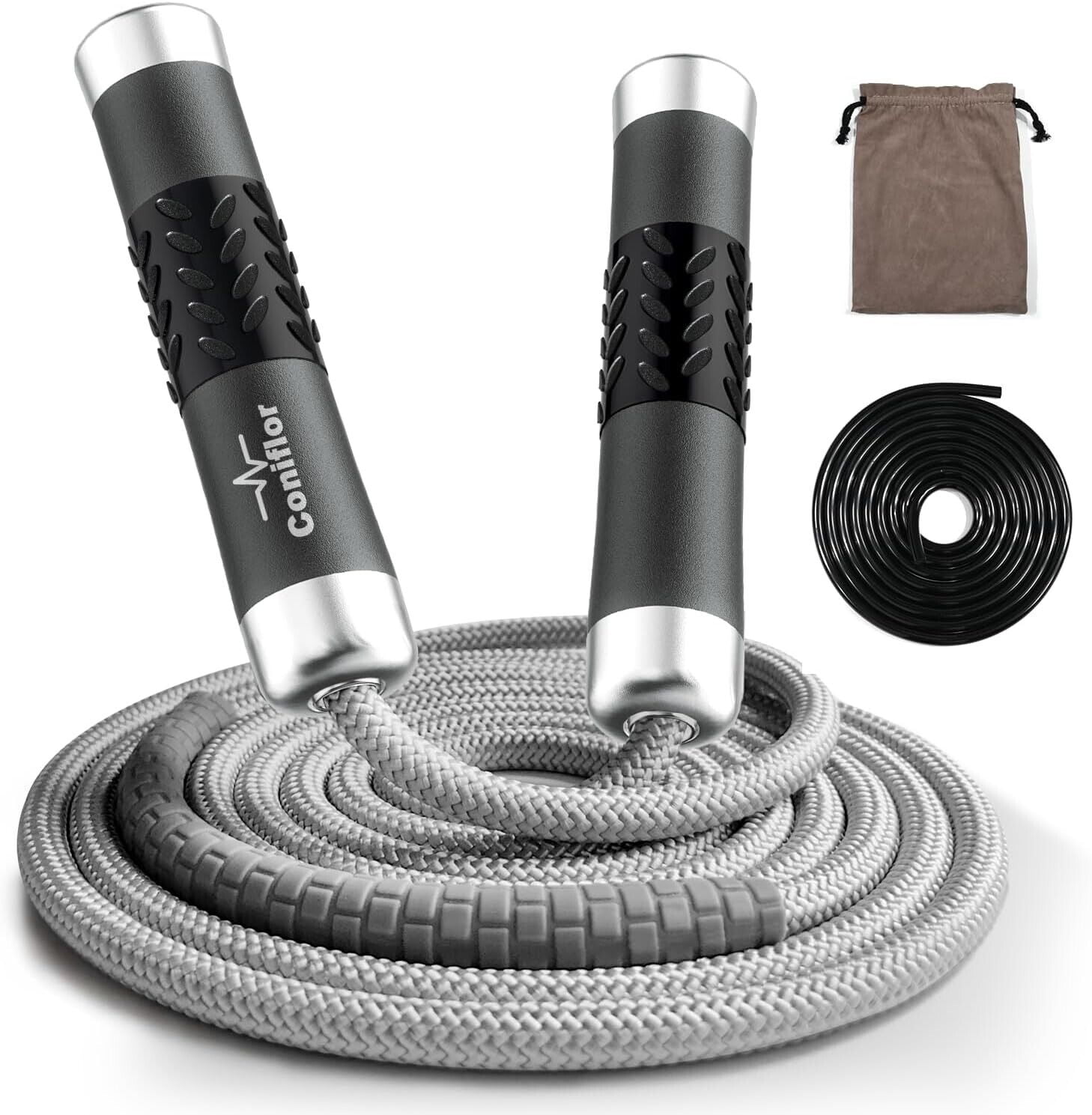 Weighted Jump Rope for Fitness - Heavy Battle Ropes for Exercise, 1LB ...