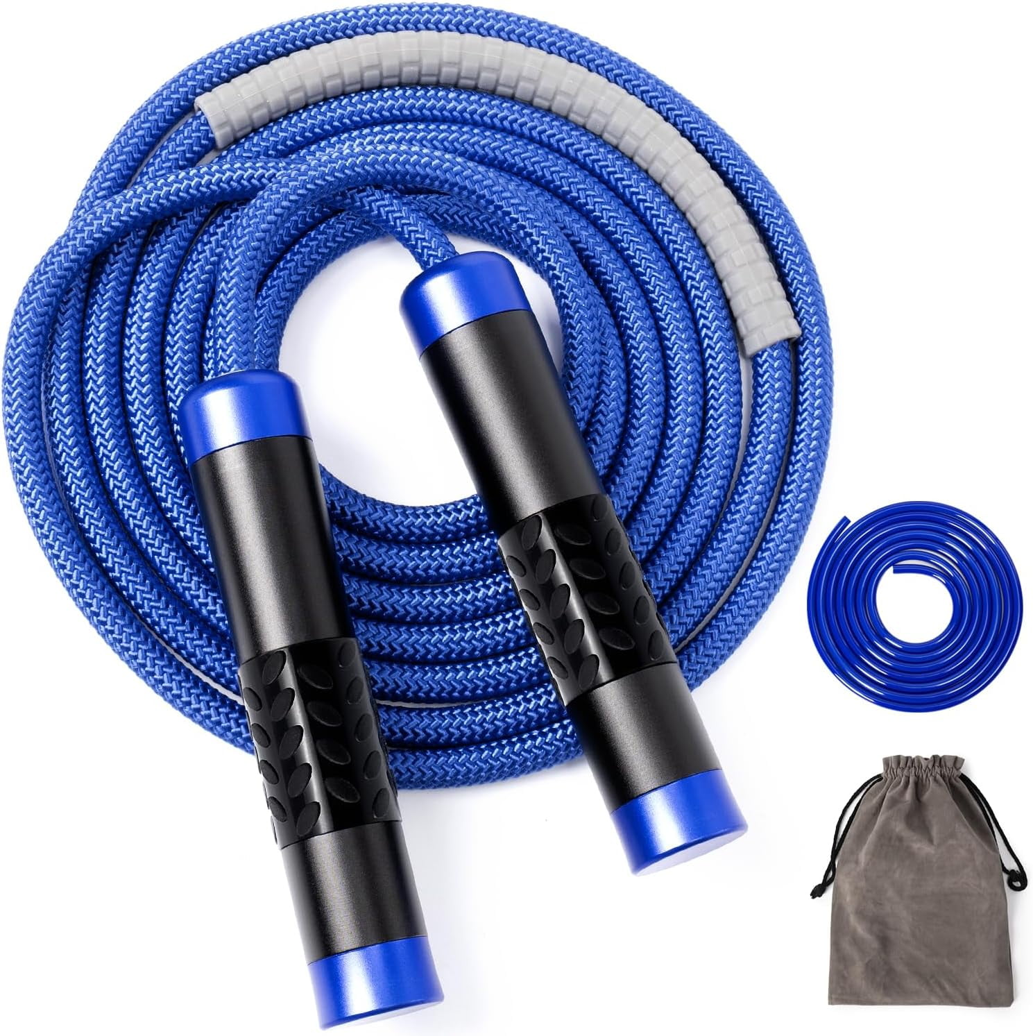 Weighted Jump Ropes for fitness Women Men, Tangle-Free Ball Bearing ...