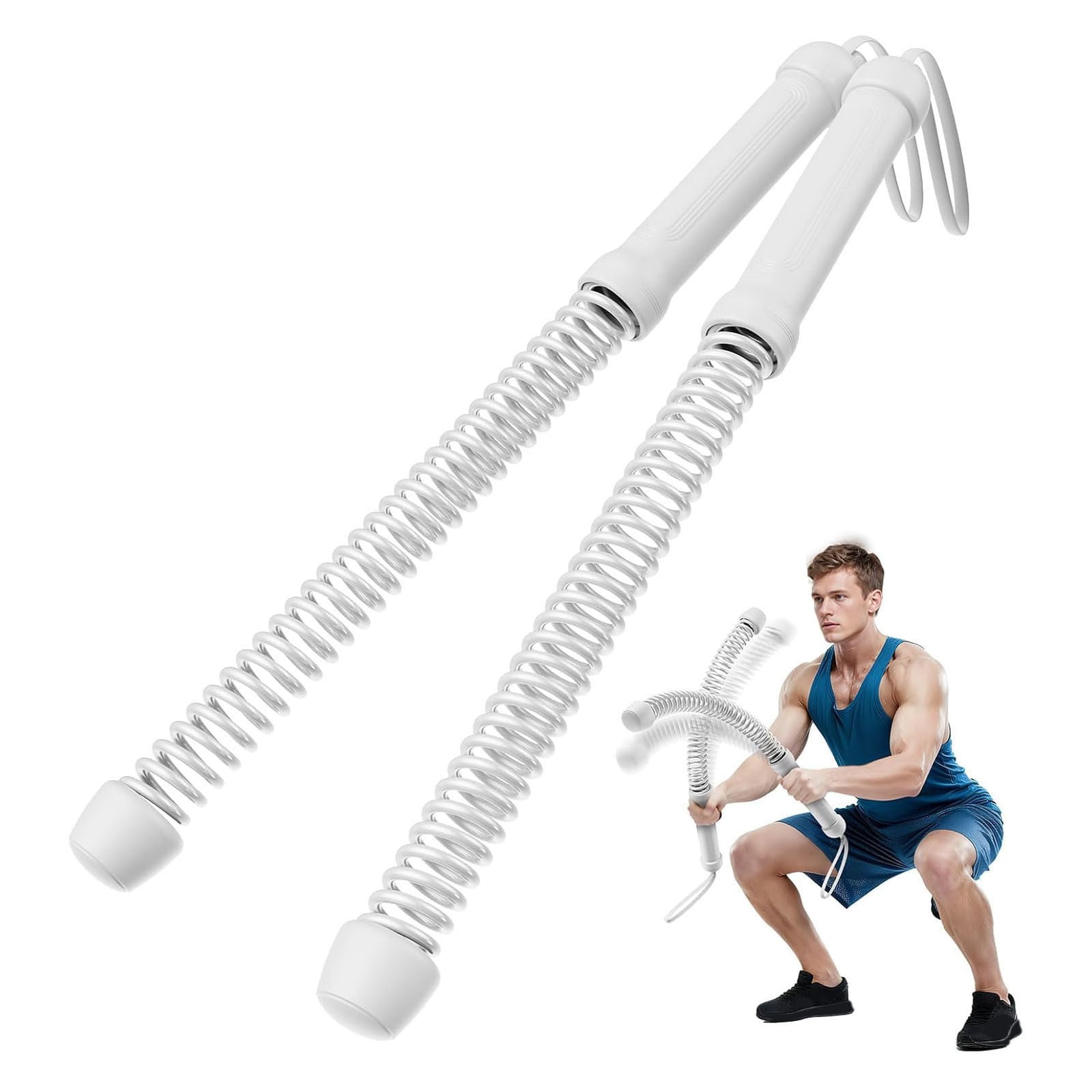 Weighted Ropeless Battle Ropes,Heavy Duty Portable Cordless Battle ...