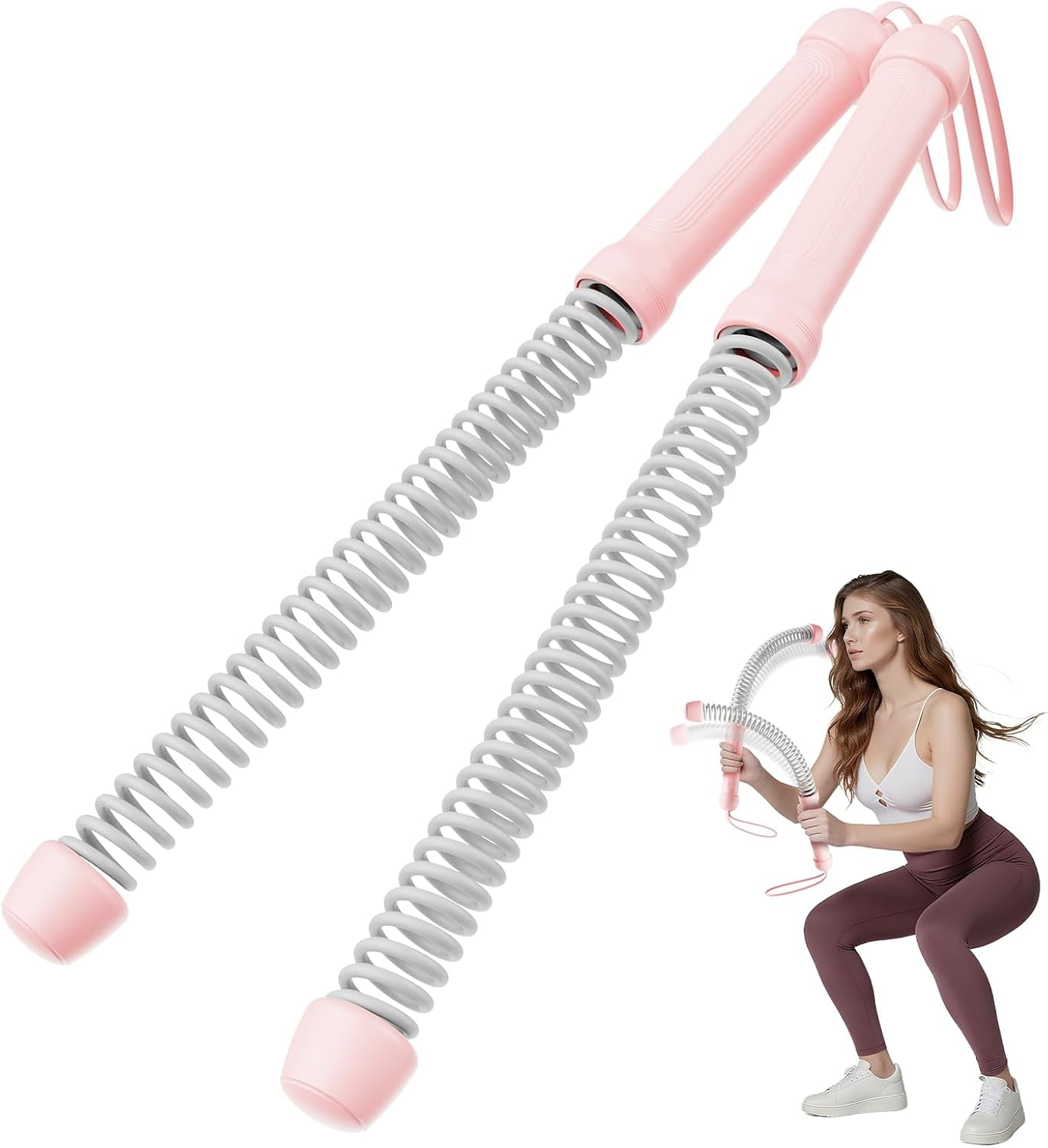 Weighted Ropeless Battle Ropes for Home Gym, Heavy Duty Arm Exerciser ...