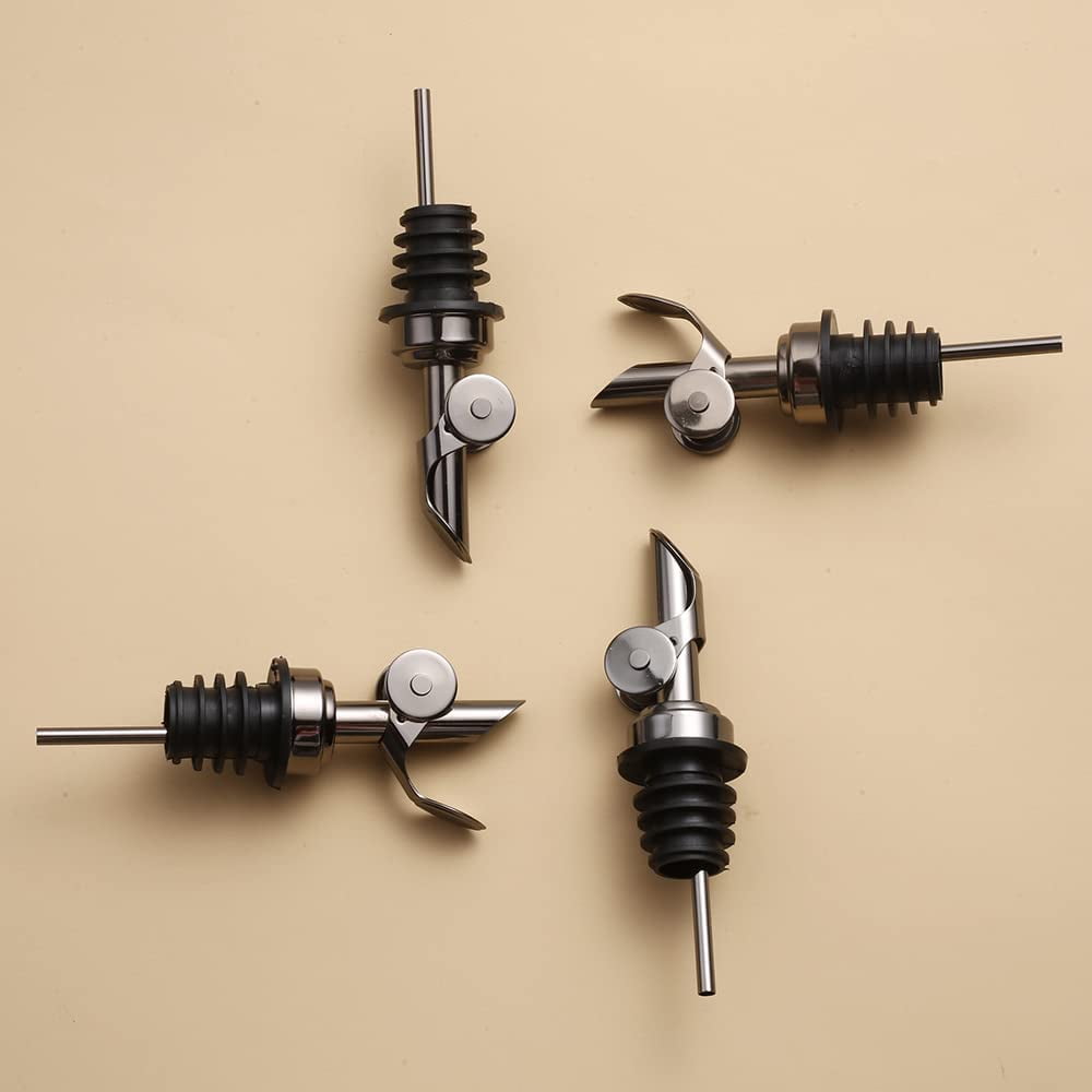 Weighted Stainless Steel Pourers, Auto Flip Olive Oil Dispenser Spout ...