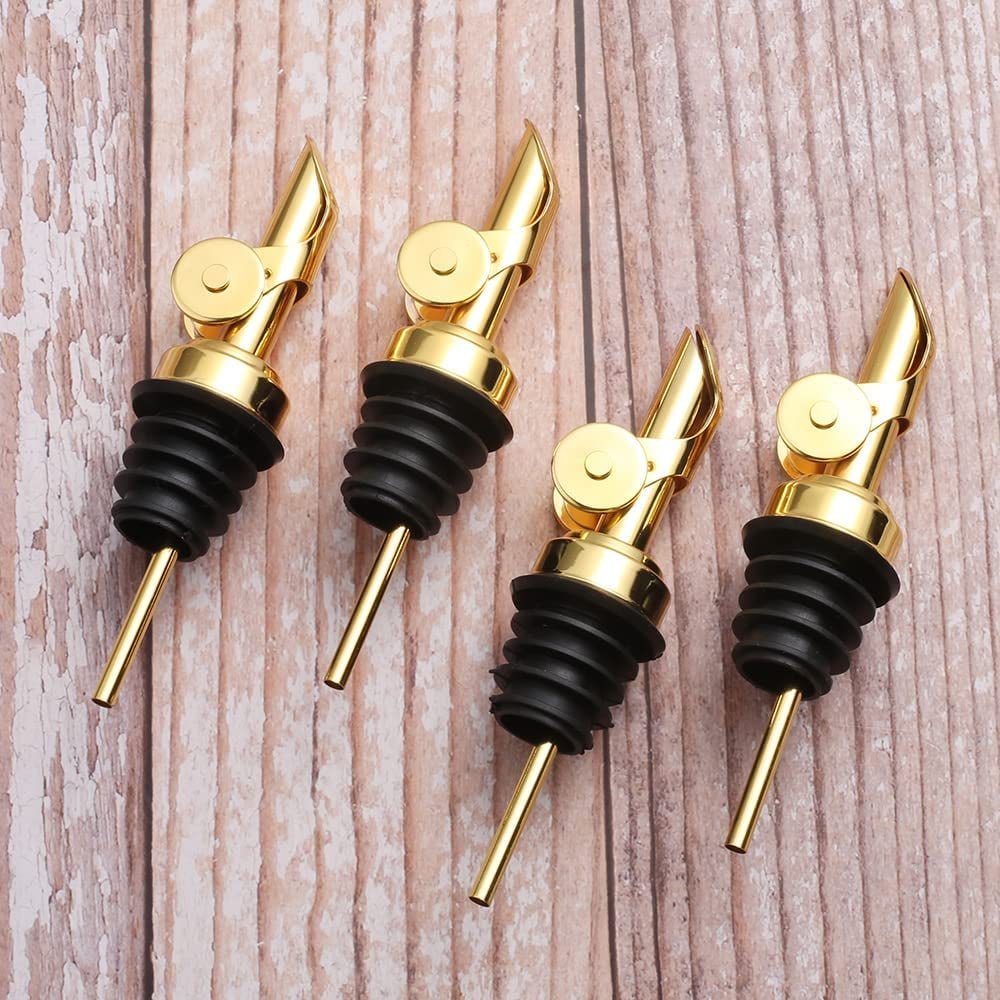 Weighted Stainless Steel Pourers, Auto Flip Olive Oil Dispenser Spout ...