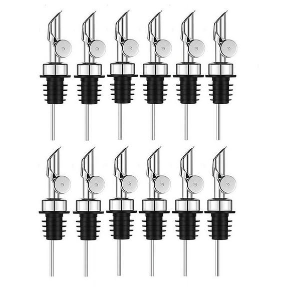 Weighted Stainless Steel Pourers Olive Oil Dispenser Spout Liquor ...