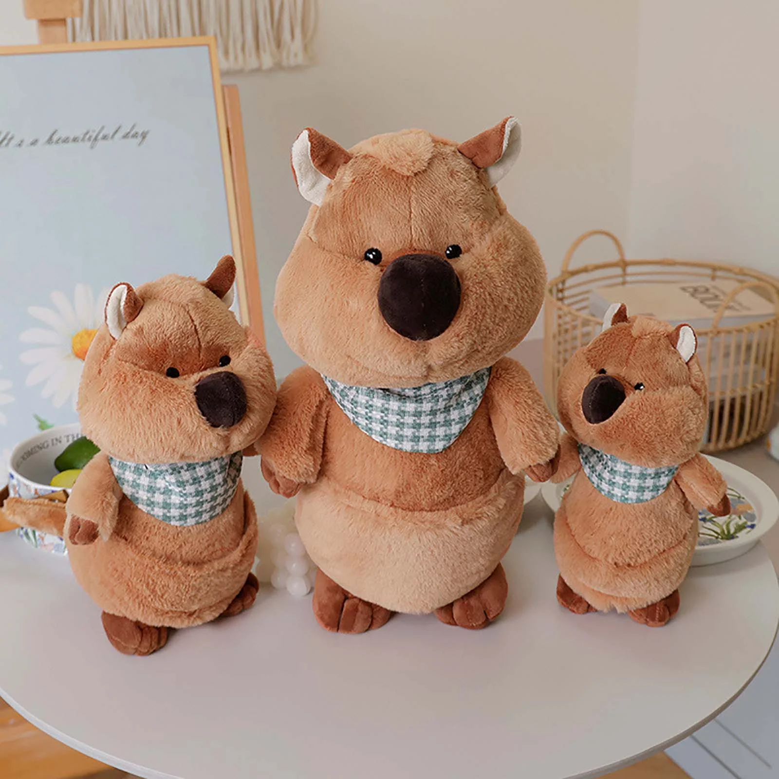 Weighted Stuffed Animals Cute Short-Tailed Kangaroo Stuffed Animal Doll ...