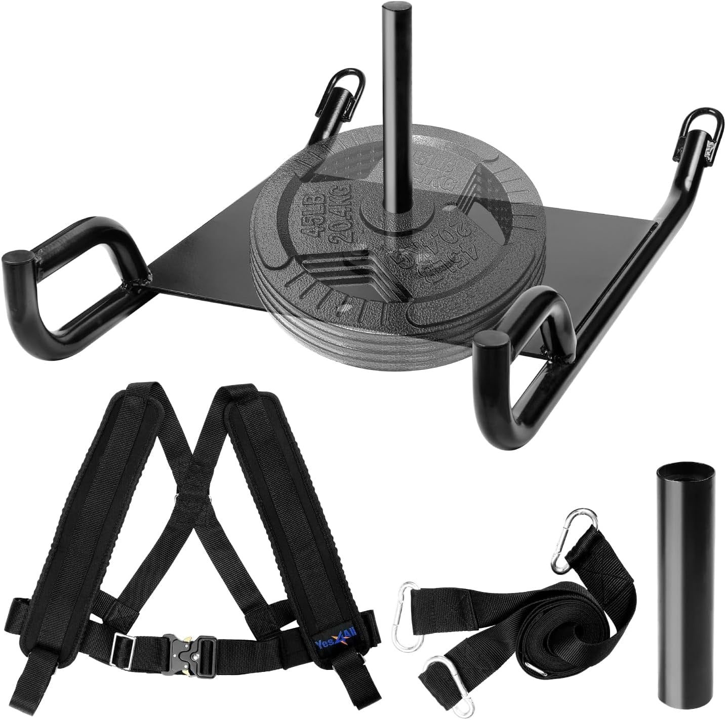 Weighted Training Pull Sled With Vest - Walmart.com