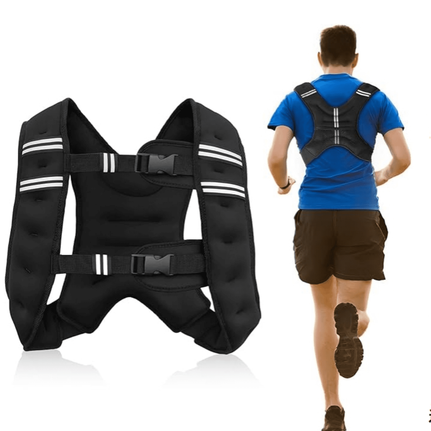 Weighted Vest, 6.5lb/3KG Weight Vest with Reflective St e, Body Weight ...