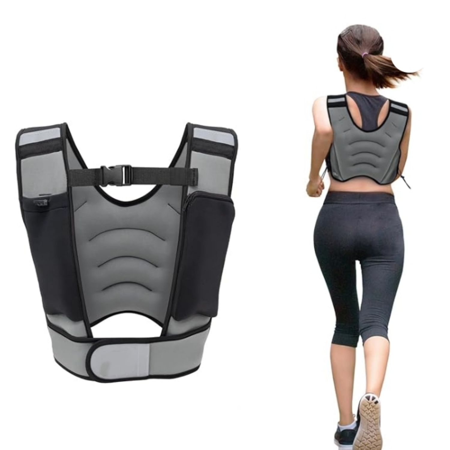 Weighted Vest 8 10 20 Lbs for Men & Women with Adjustable Straps and ...