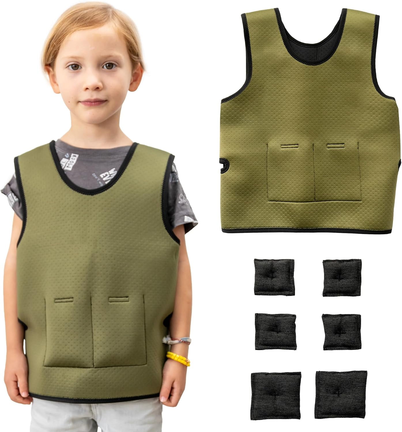 Weighted Vest for Kids | Sensory Compression Vest for Autism & ADHD ...