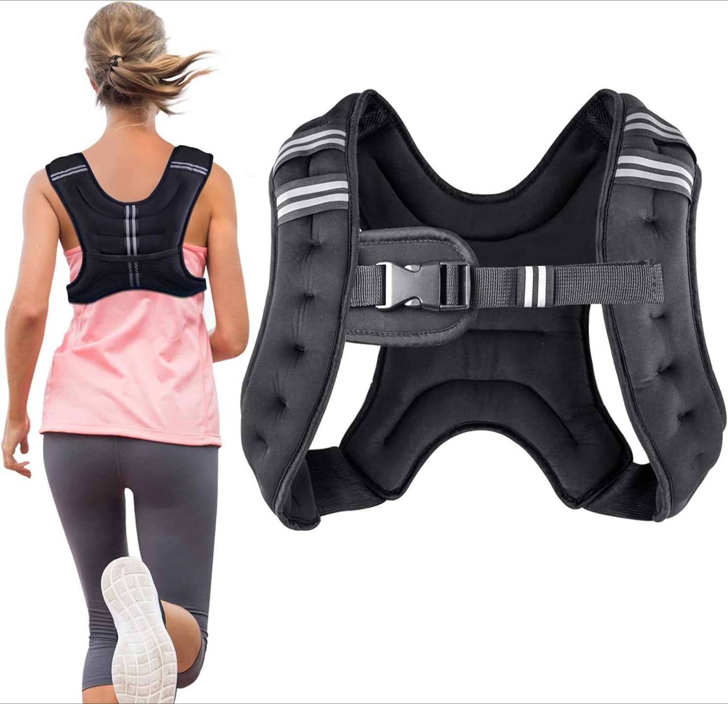 Weighted Vest Weight Vest for Men Women Kids Weights Included, Body ...