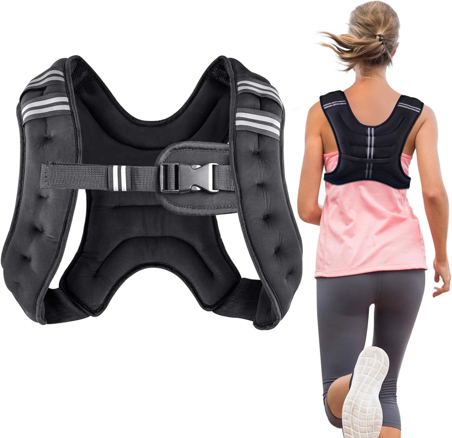 Weighted Vest Weight Vest for Men Women Kids Weights Included, Body ...