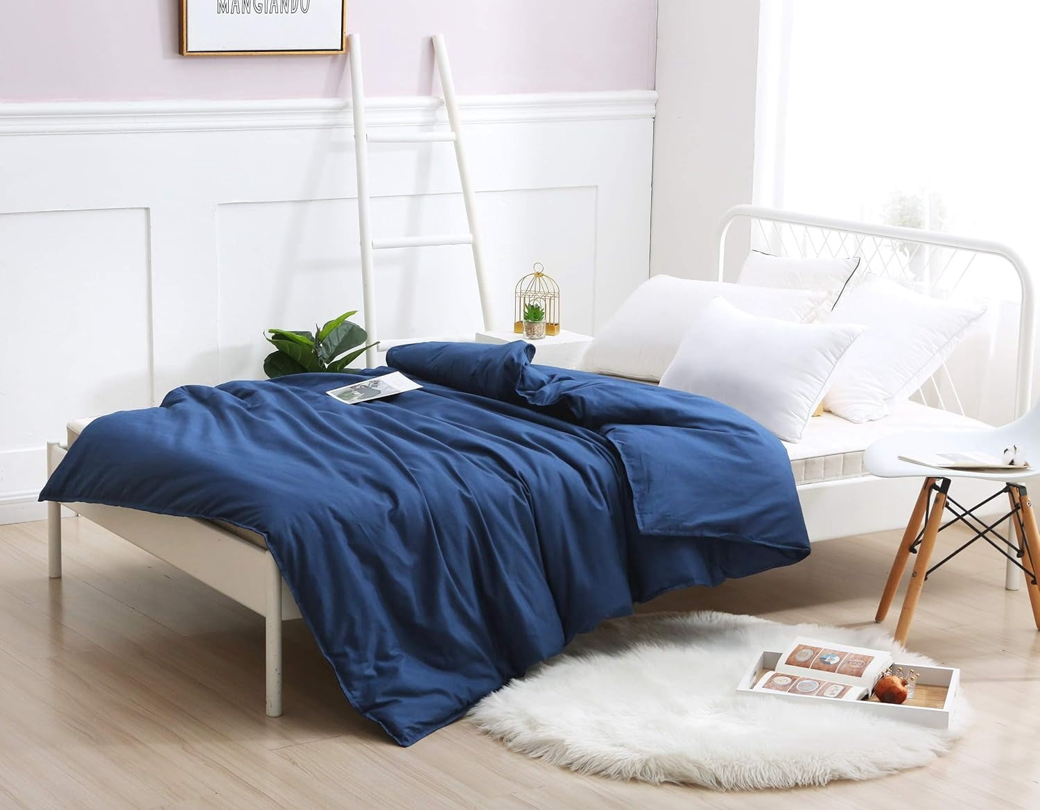 Weighted blanket quilt cover 60x 80 inches with 8 ties, long side zip ...