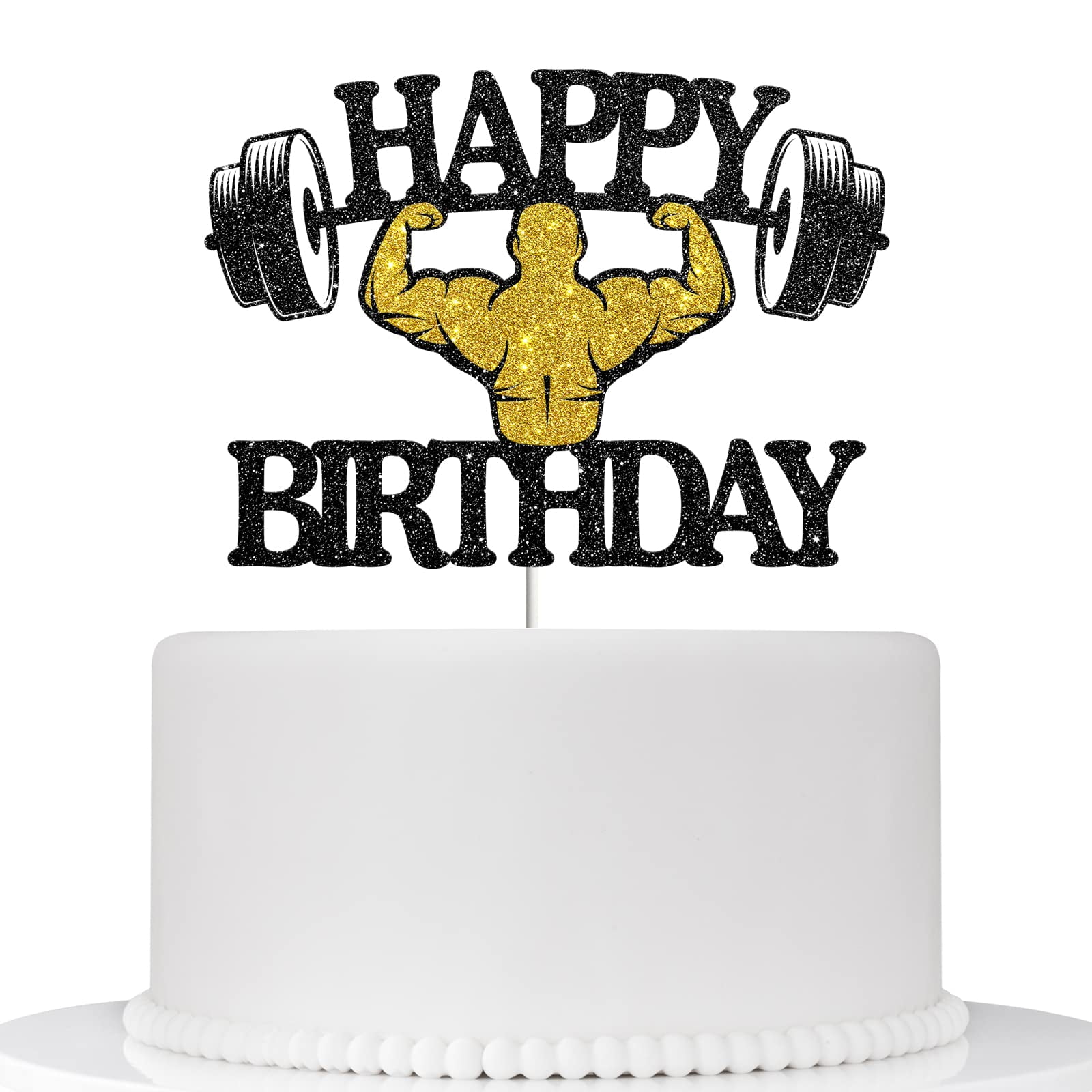 Weightlifting Cake Topper, SCH4 Gym Theme Cake Topper, Funny Happy ...