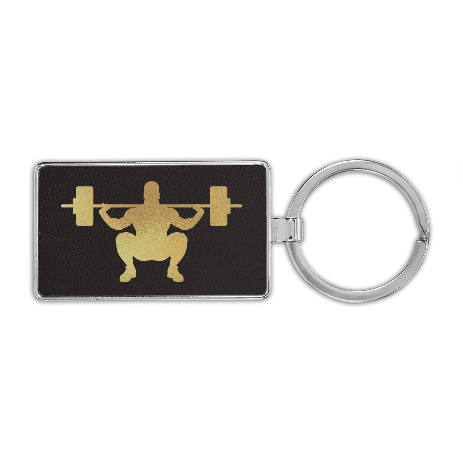 Weightlifting Deadlift Premium Leatherette Keychain fitness gym workout ...