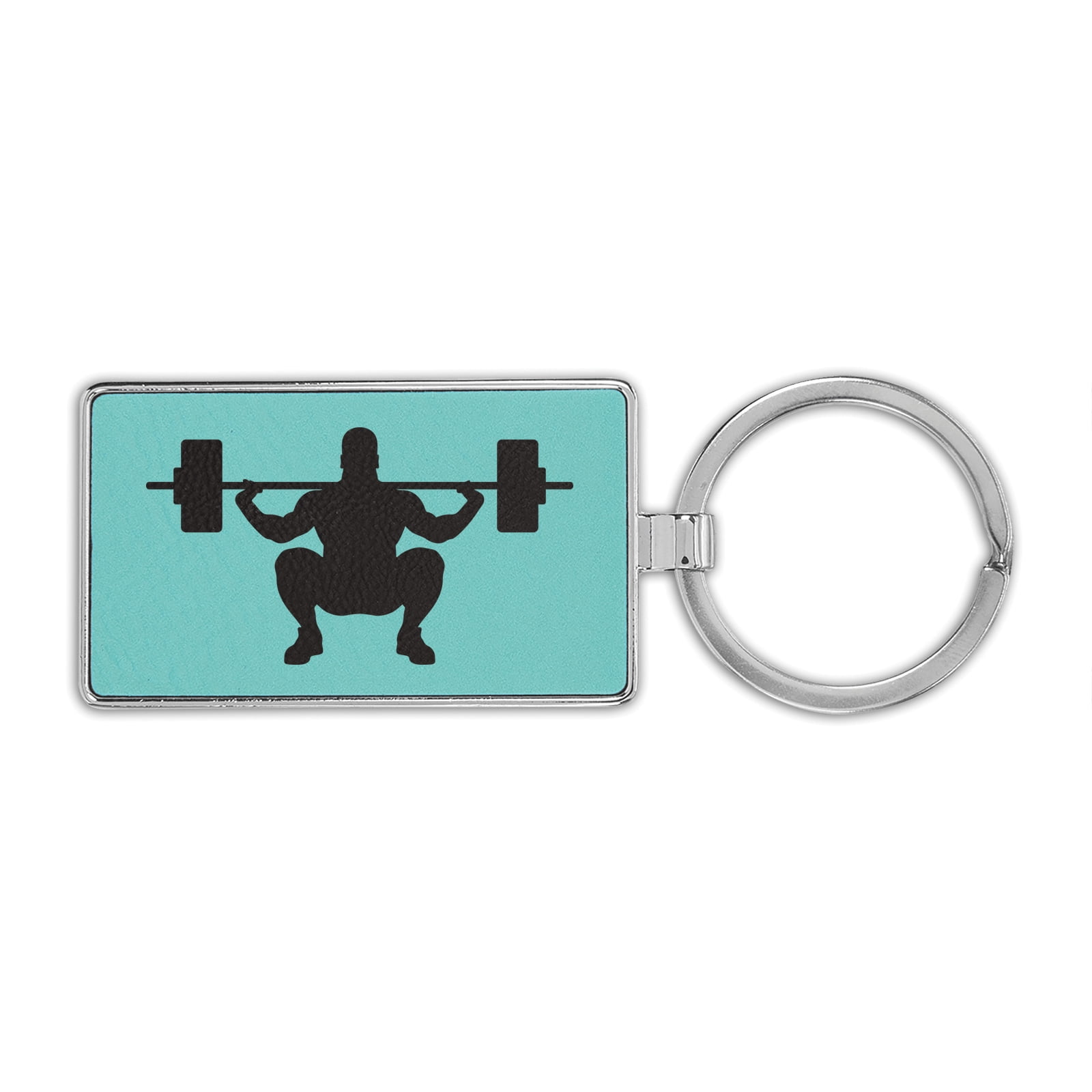 Weightlifting Deadlift Premium Leatherette Keychain fitness gym workout ...