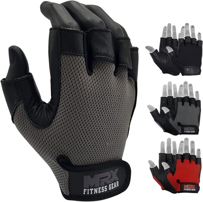 Weightlifting Gloves Palm Grip Half Finger Body Building Gym Glove for Exercise Training Fitness ...