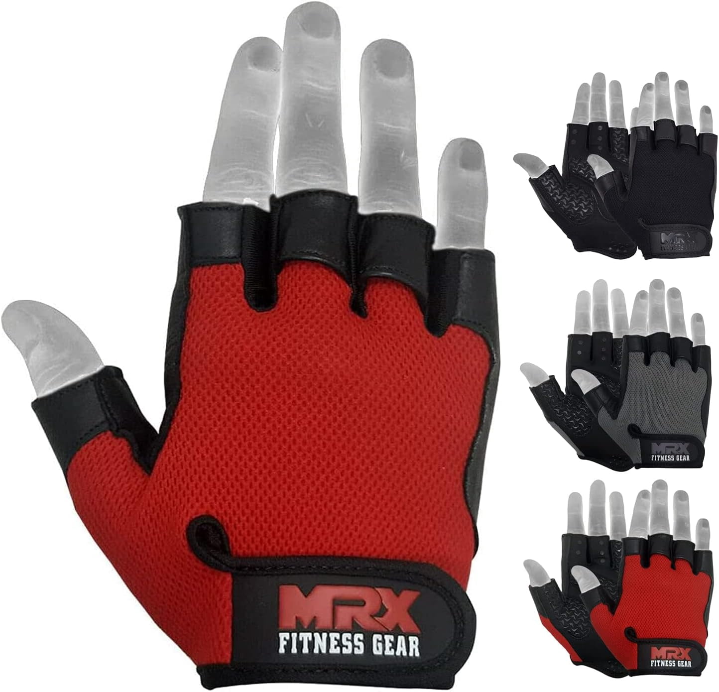 Weightlifting Gloves Palm Grip Half Finger Body Building Gym Glove for ...