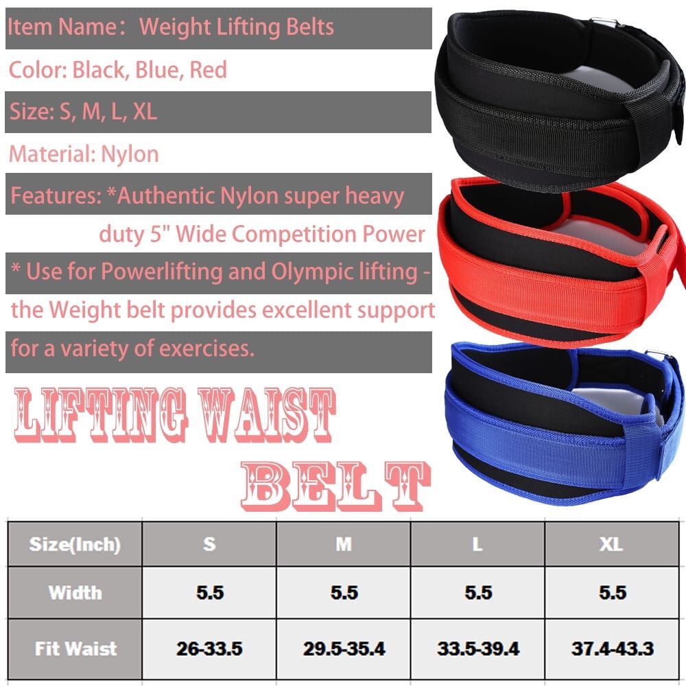 Weightlifting Gym Belt Powerlifting Lower Lumbar Back Support Fitness ...