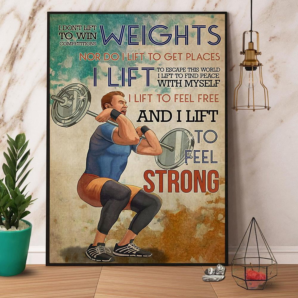 Weightlifting I Lift To Escape This World Paper Poster No Frame Matte ...