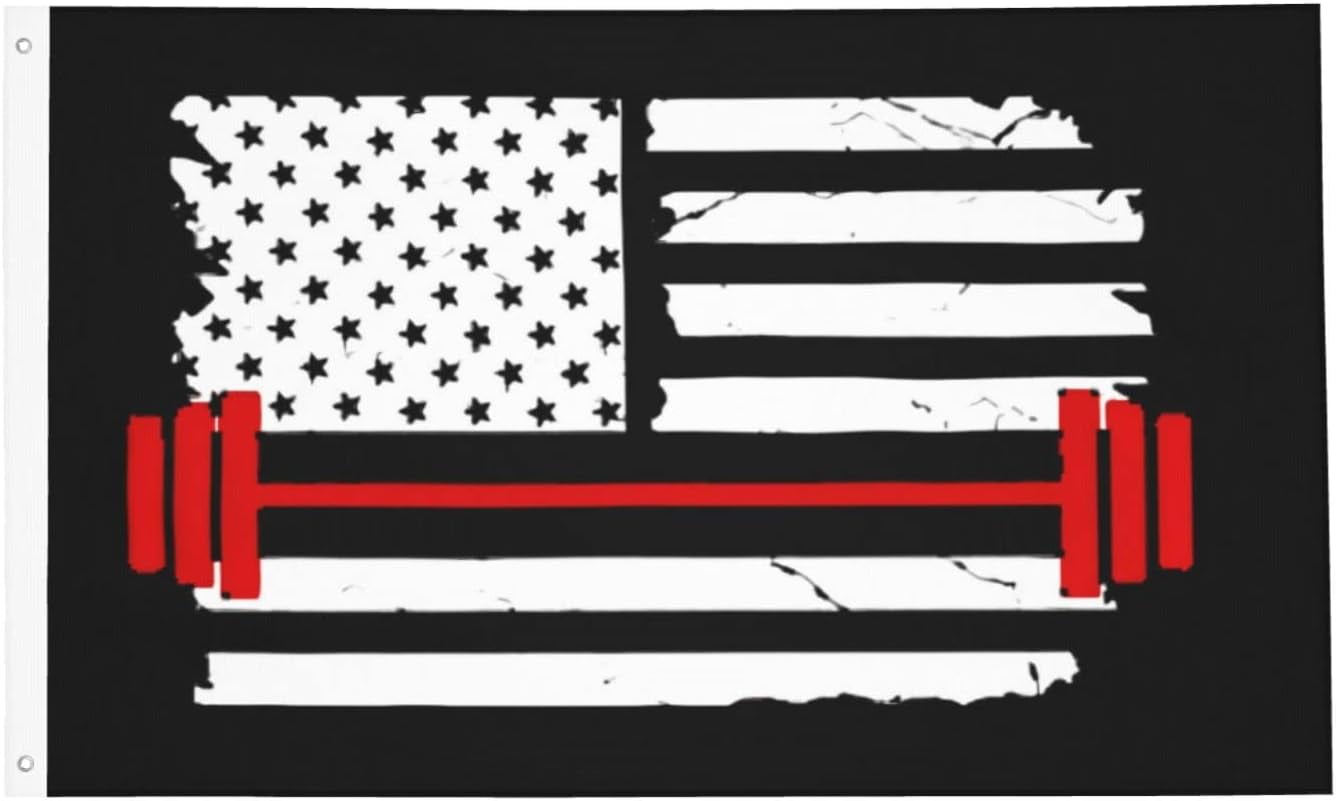 Weightlifting Lifting Gym American Flag Banner With Metal Grommets ...