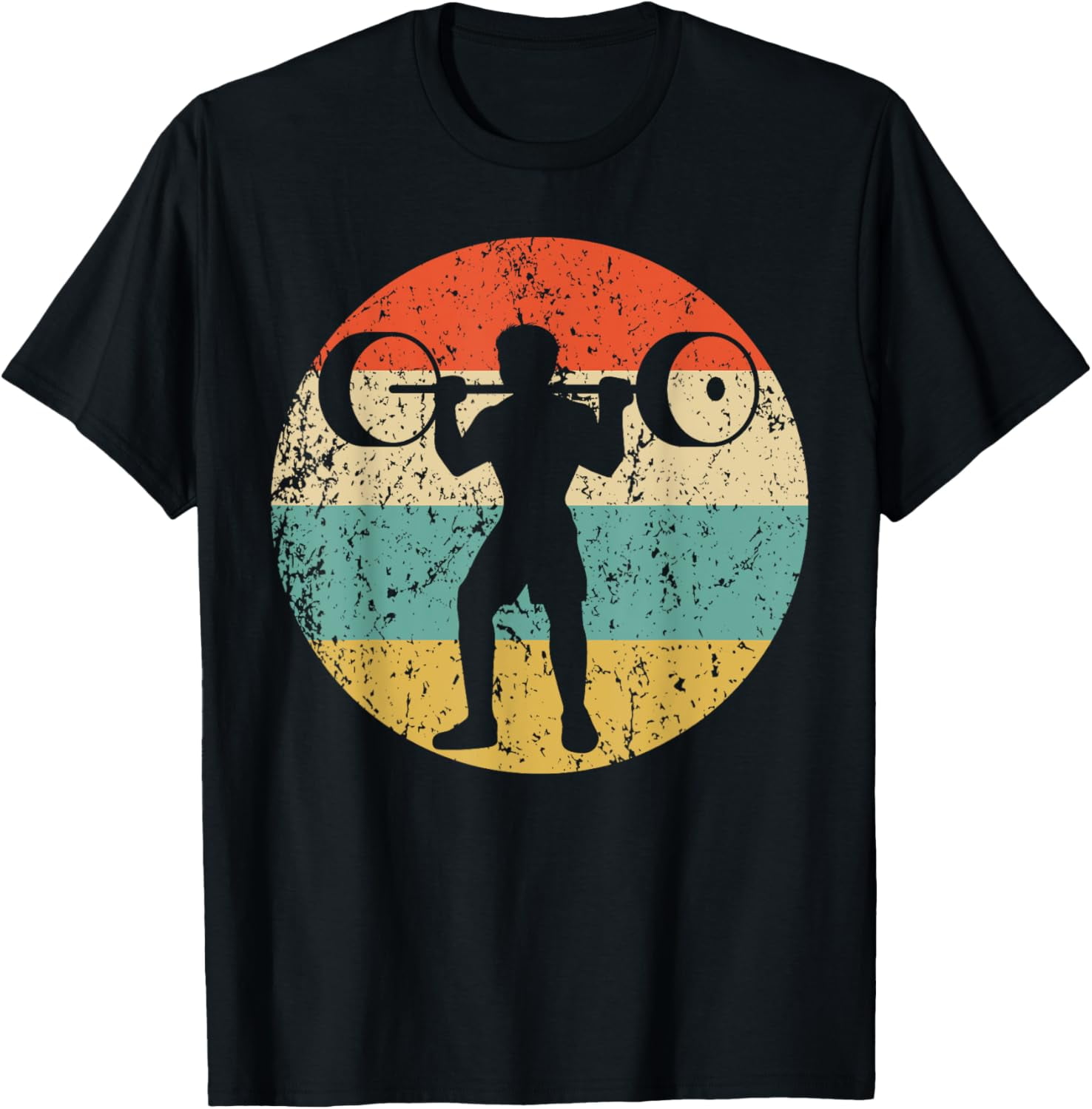 Weightlifting Powerlifting Retro Weightlifting Fitness T-Shirt men and ...