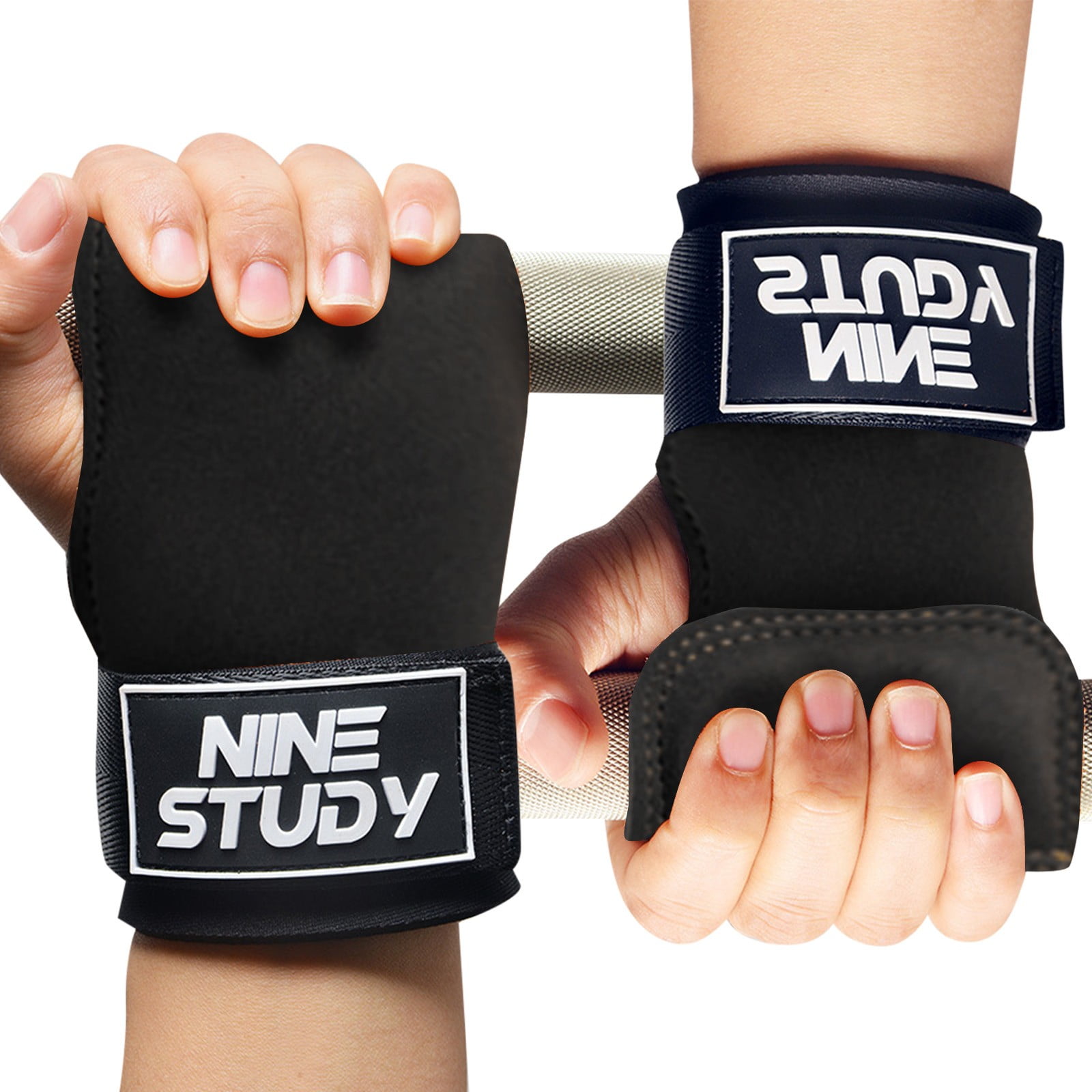 Weightlifting Wrist Straps Enhanced Grip Double Layer Microfiber Gym ...