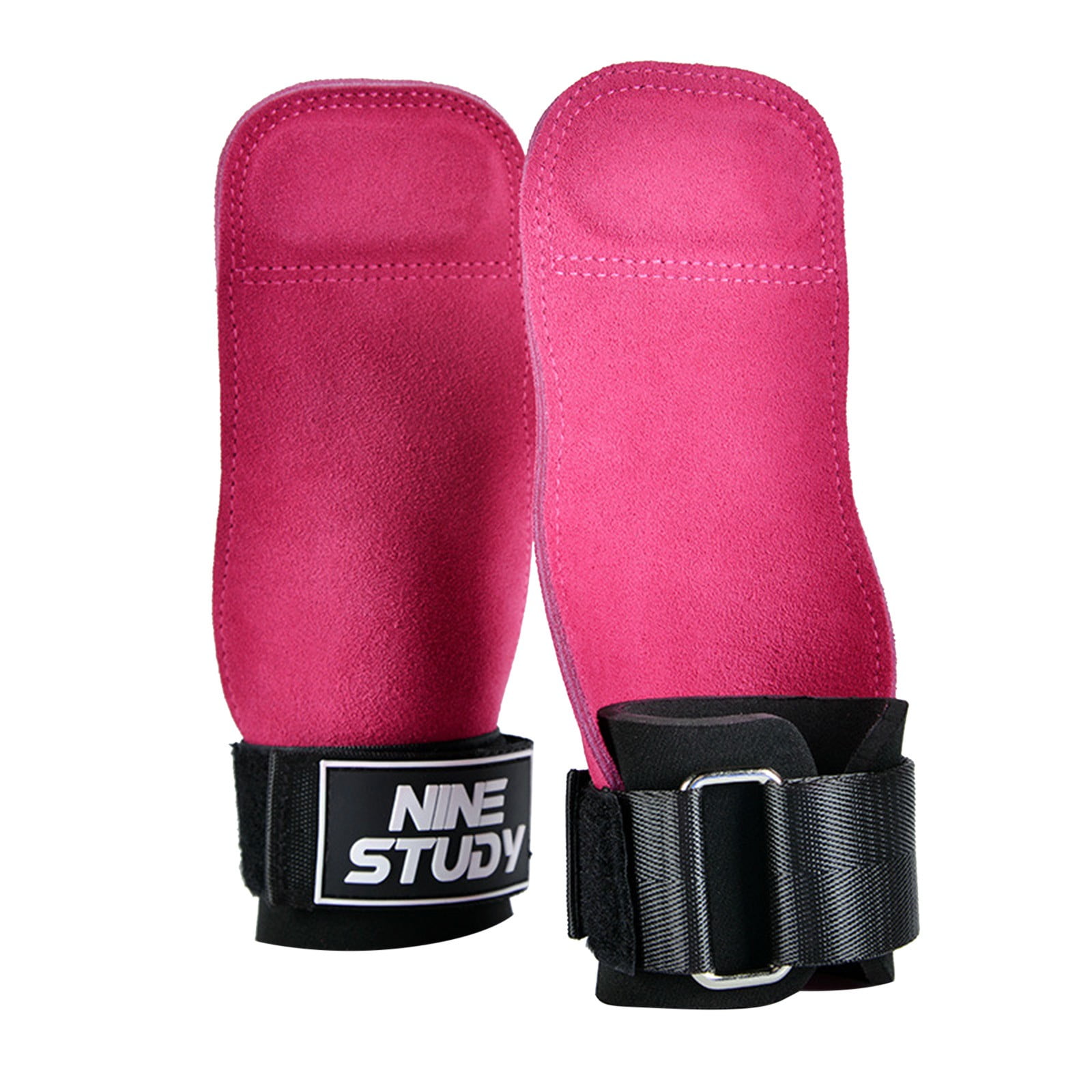 Weightlifting Wrist Straps Gym Lifting Support Double Leather Layer ...