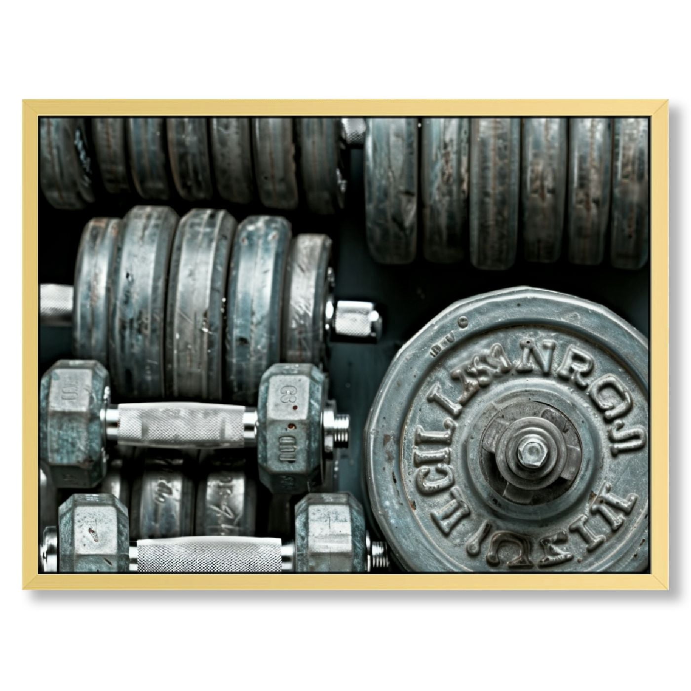 Weightlighting Canvas Wall Art Gym Training Inspirational Quotes ...