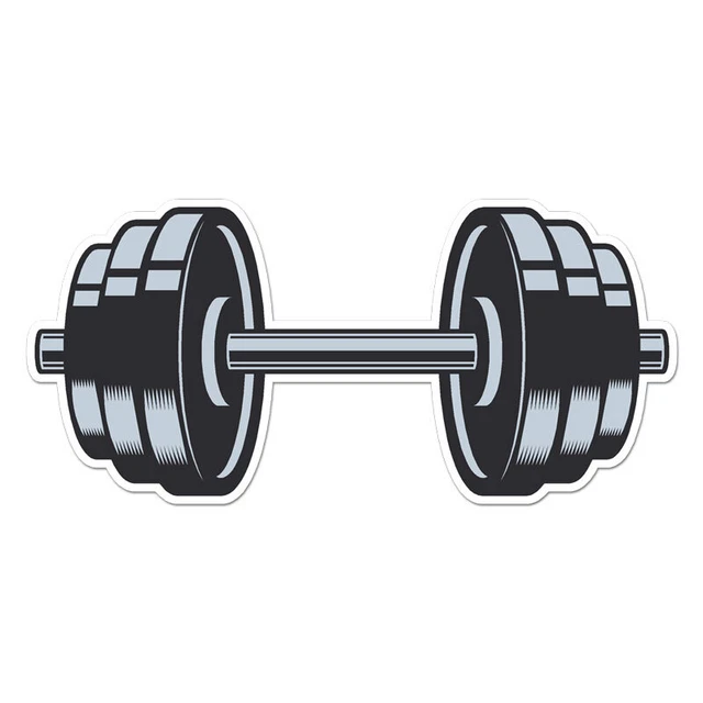Weights Barbell Sticker Indoor Outdoor Phone Decal Water Bottle ...
