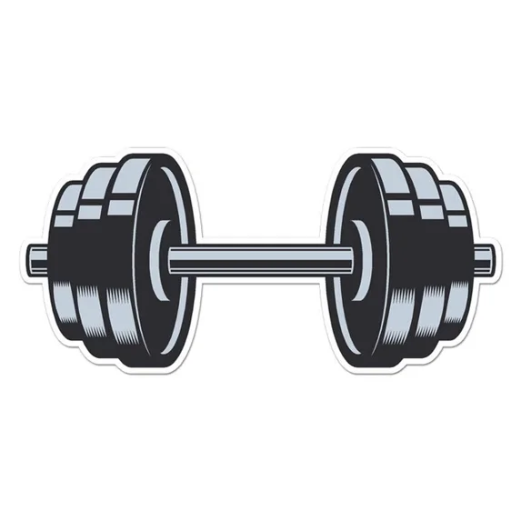 Weights Barbell Sticker Indoor Outdoor Phone Decal Water Bottle ...