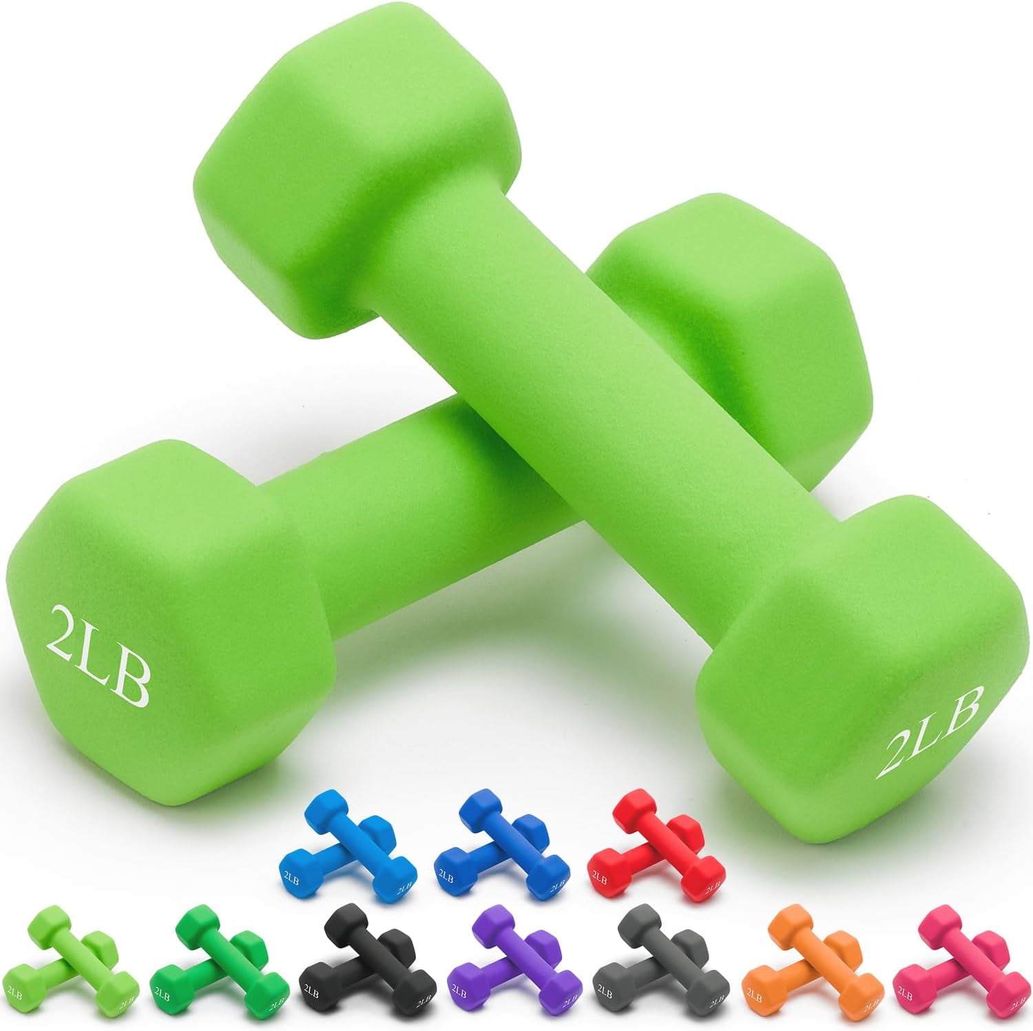 Dumbbells 10 Colors Options Compatible with Set of 2 Neoprene Dumbbells ...