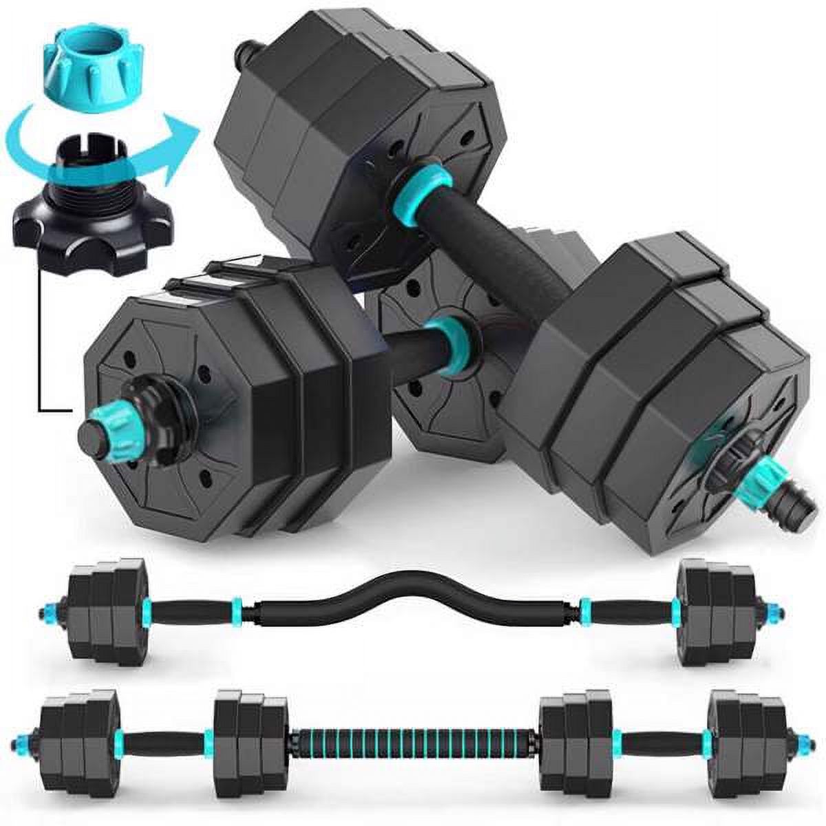 Weights Dumbbells Set, Adjustable Dumbbell Set with Connector, Non ...
