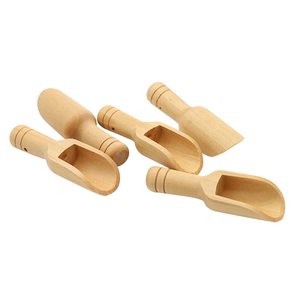 Weijiyouyu 20pcs Mini Wooden Scoops Environmental Candy Coffee Tea ...