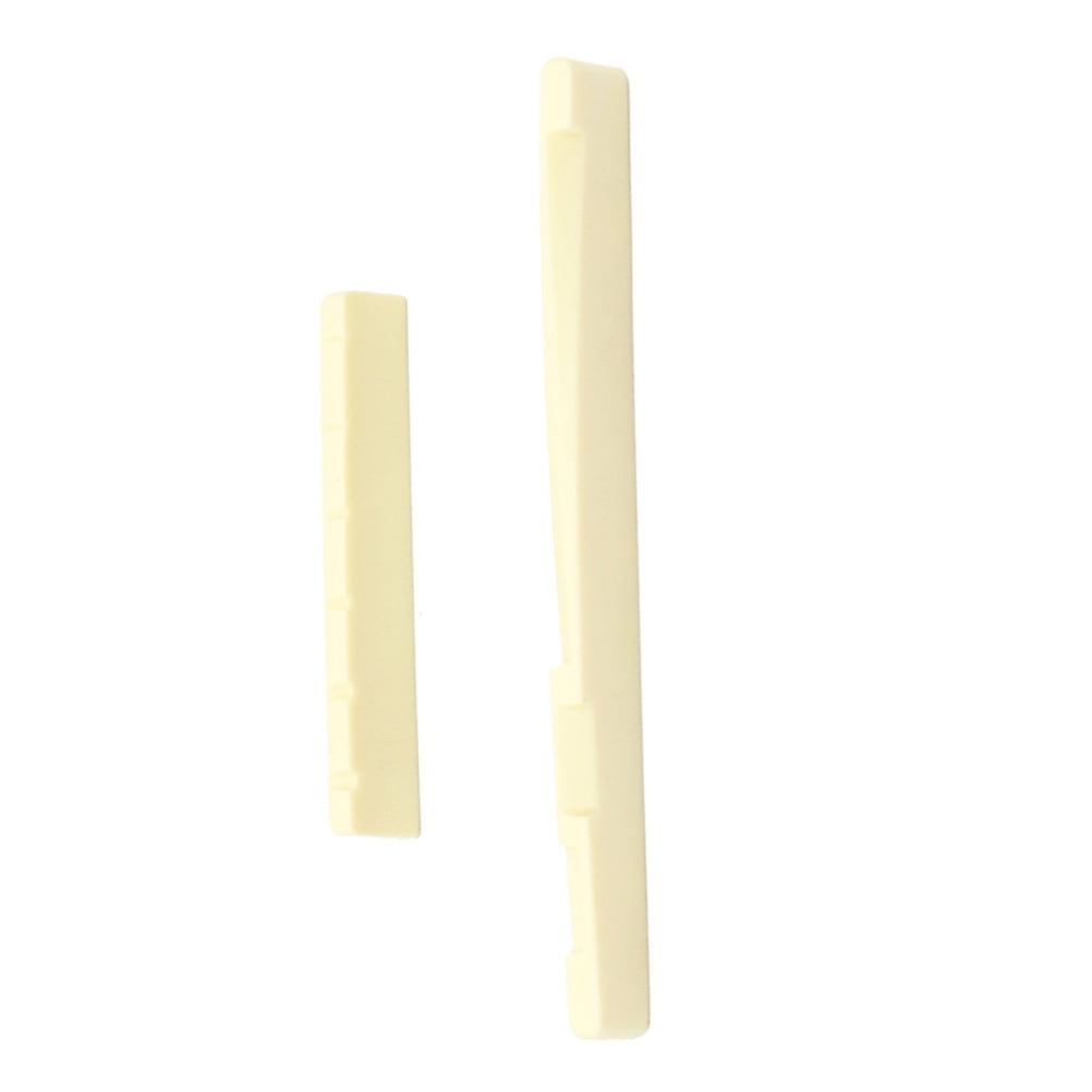 Weijiyouyu 2pcs Classical Guitar Bone Saddle and Nut Bridge Saddle Bone ...