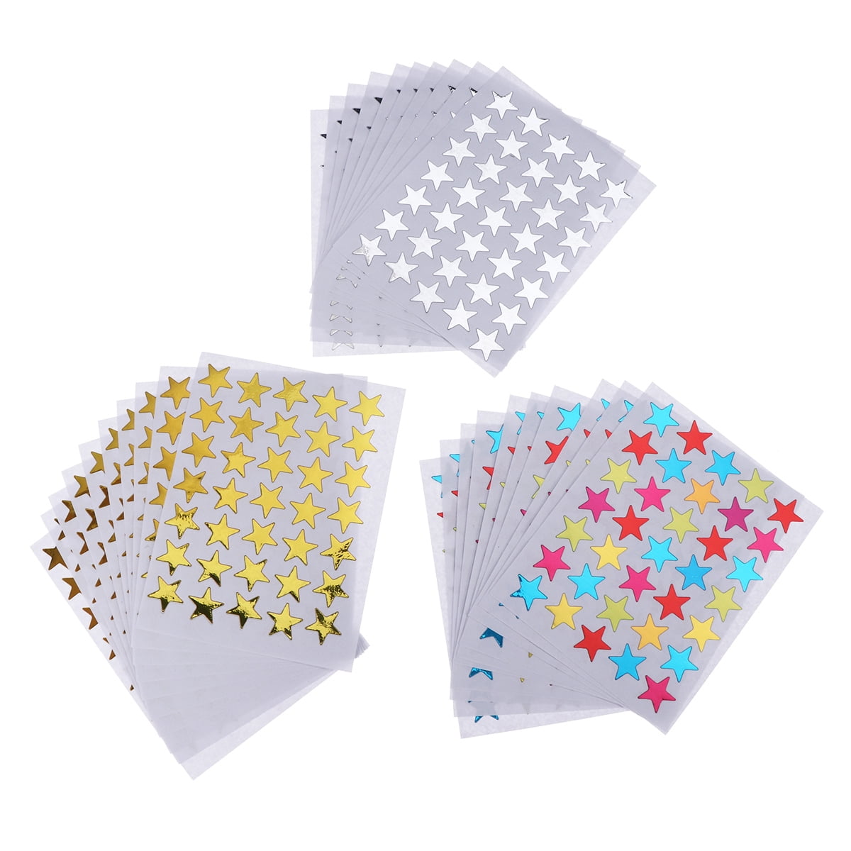 Weijiyouyu 6Bags 1.5CM Star Shape Stickers Labels for School Children ...