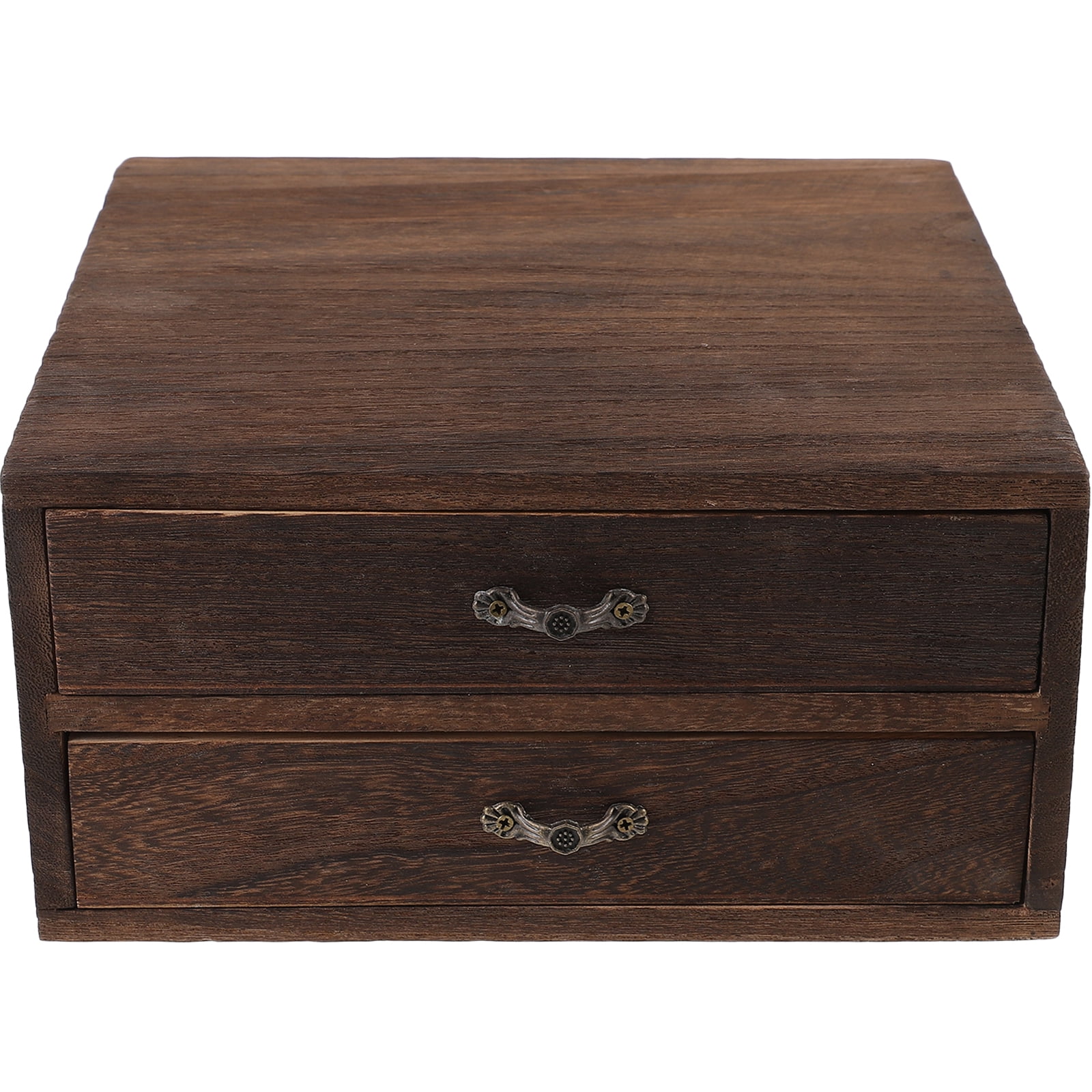 DEEPCRAFF Rustic Style Wood Storage Box for Adults 1Pack 10.02X9.55X4 ...