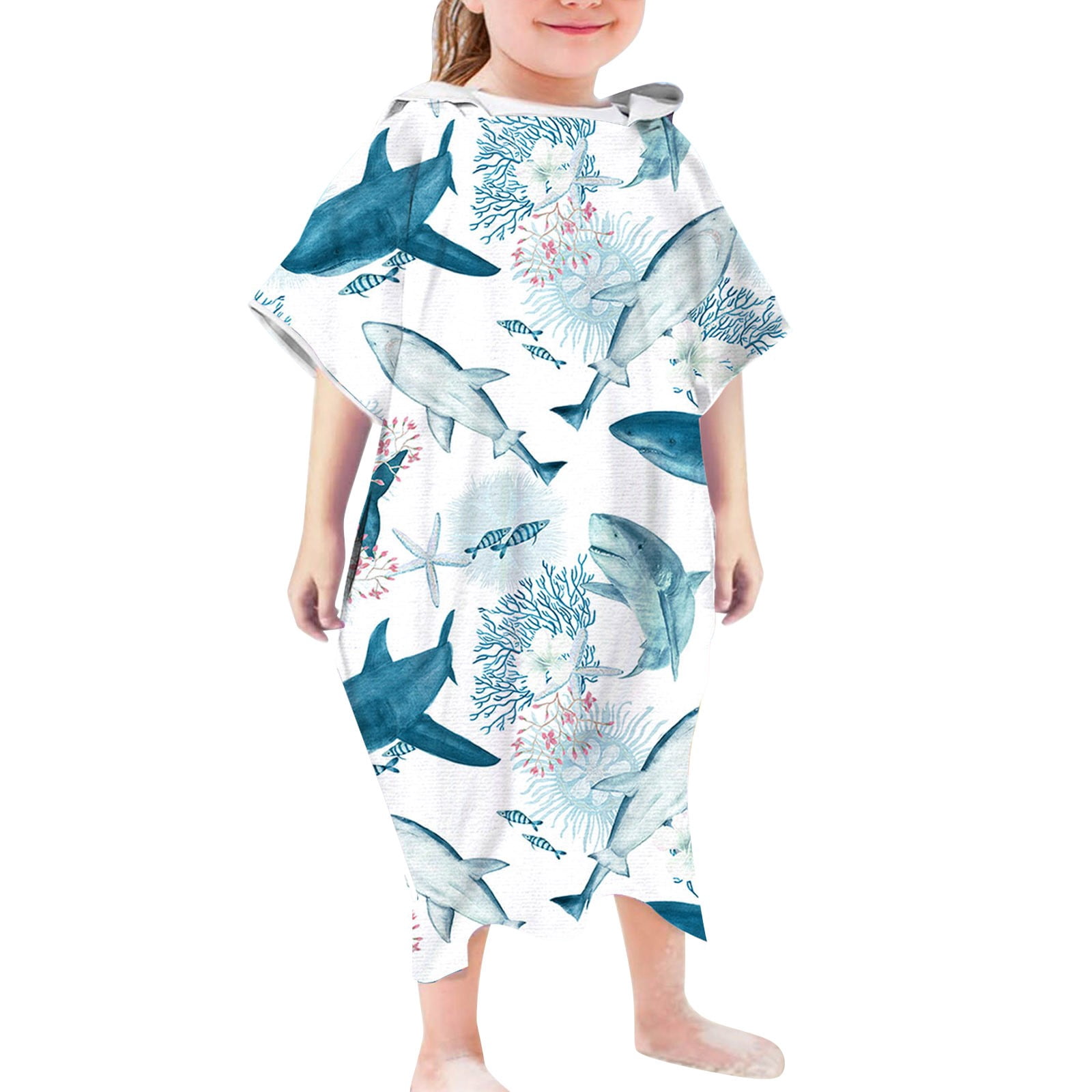 Weikingp Beach Towel Summer Beach Hood Towel for 1 To 4 Years Baby Kids ...